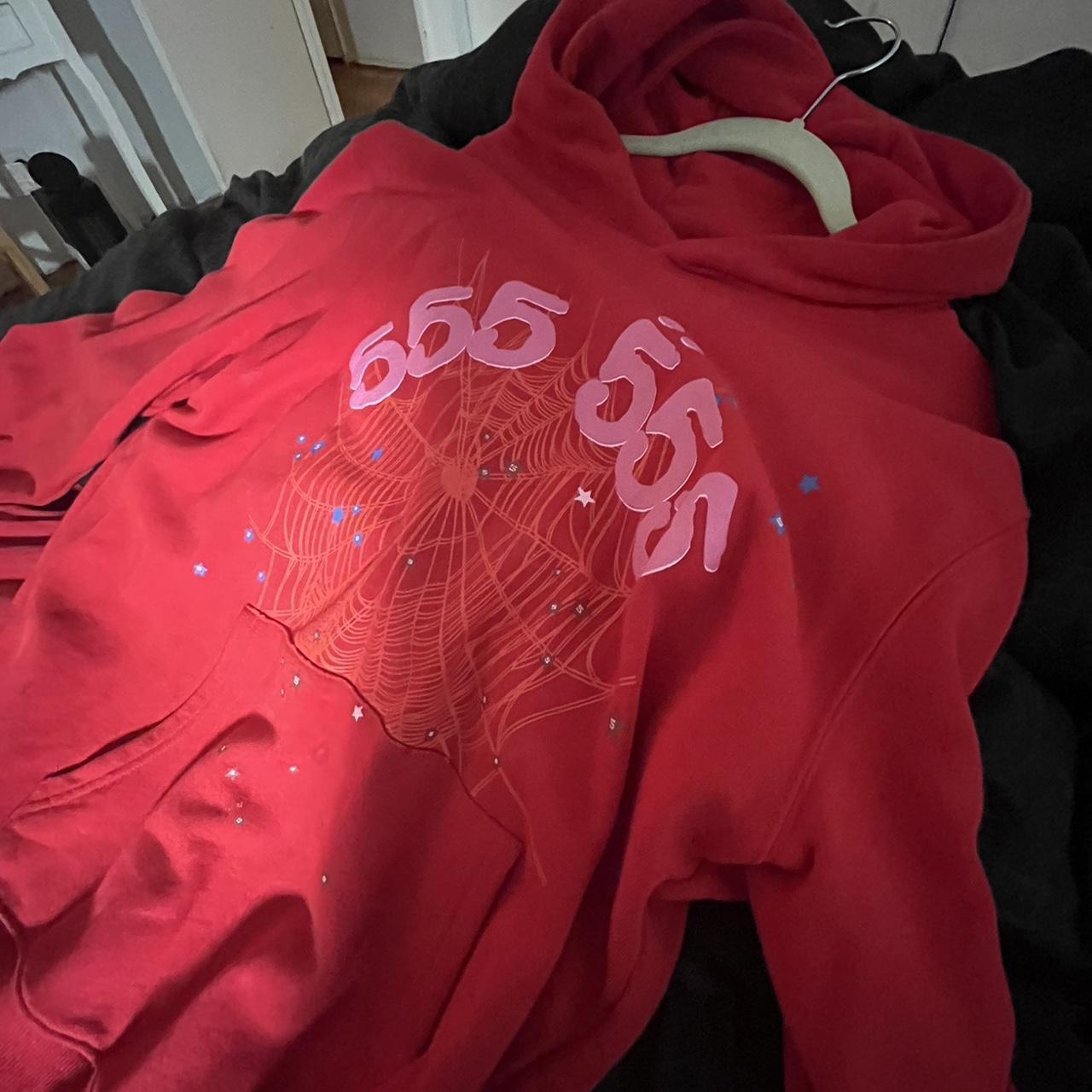 spider 555 hoodie medium/large - Depop