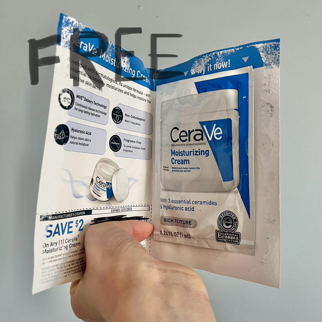 ☁️🧴 FREE Cera ve lotion sample and c0up0n booklet... - Depop