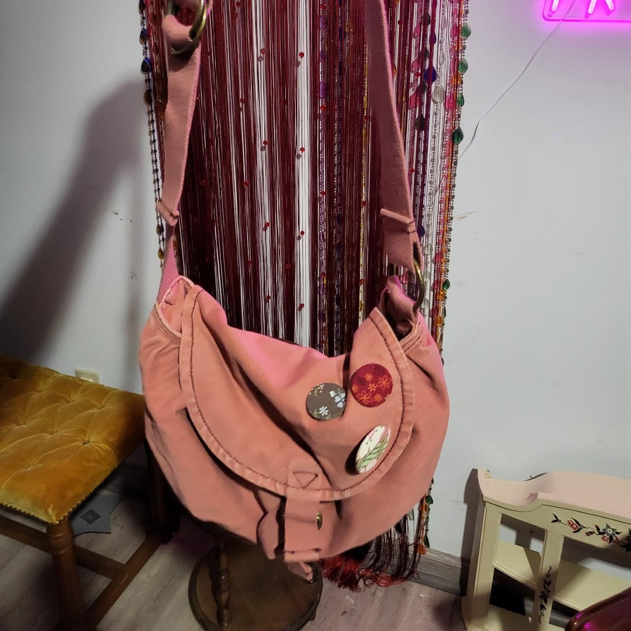 Really cute pinky peach colored fabric purse, bag!!... - Depop