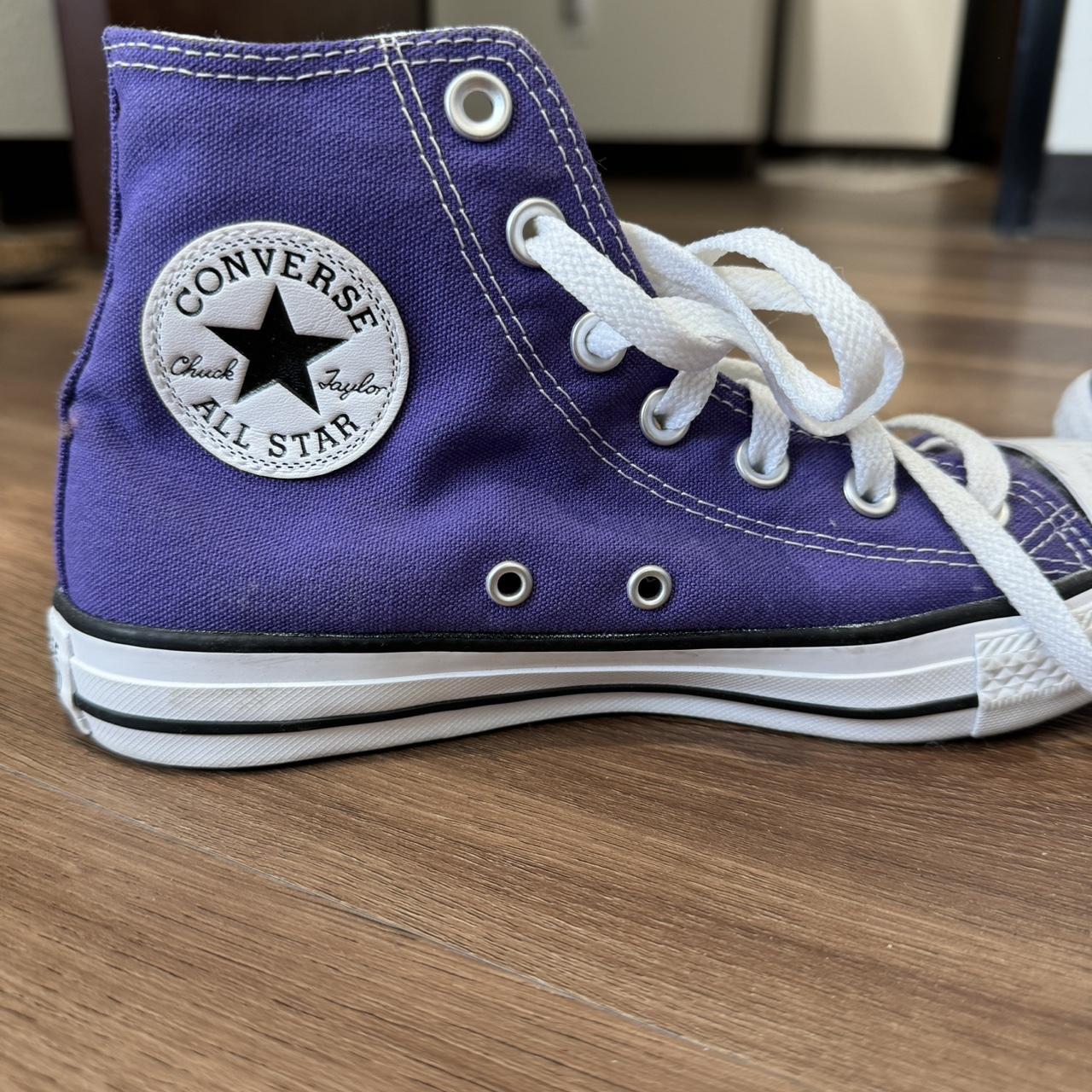 Purple converse - Depop