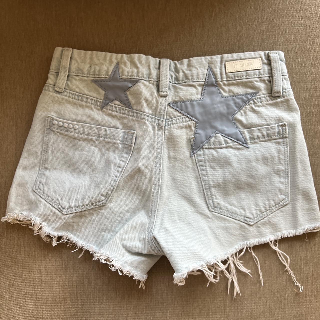 blue star denim shorts! from south moon under! - Depop