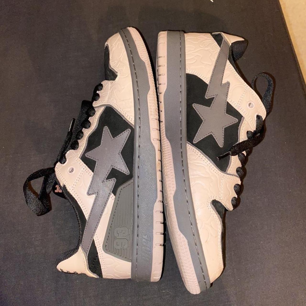 Selling my Amazon light pink and grey bapestas.... - Depop