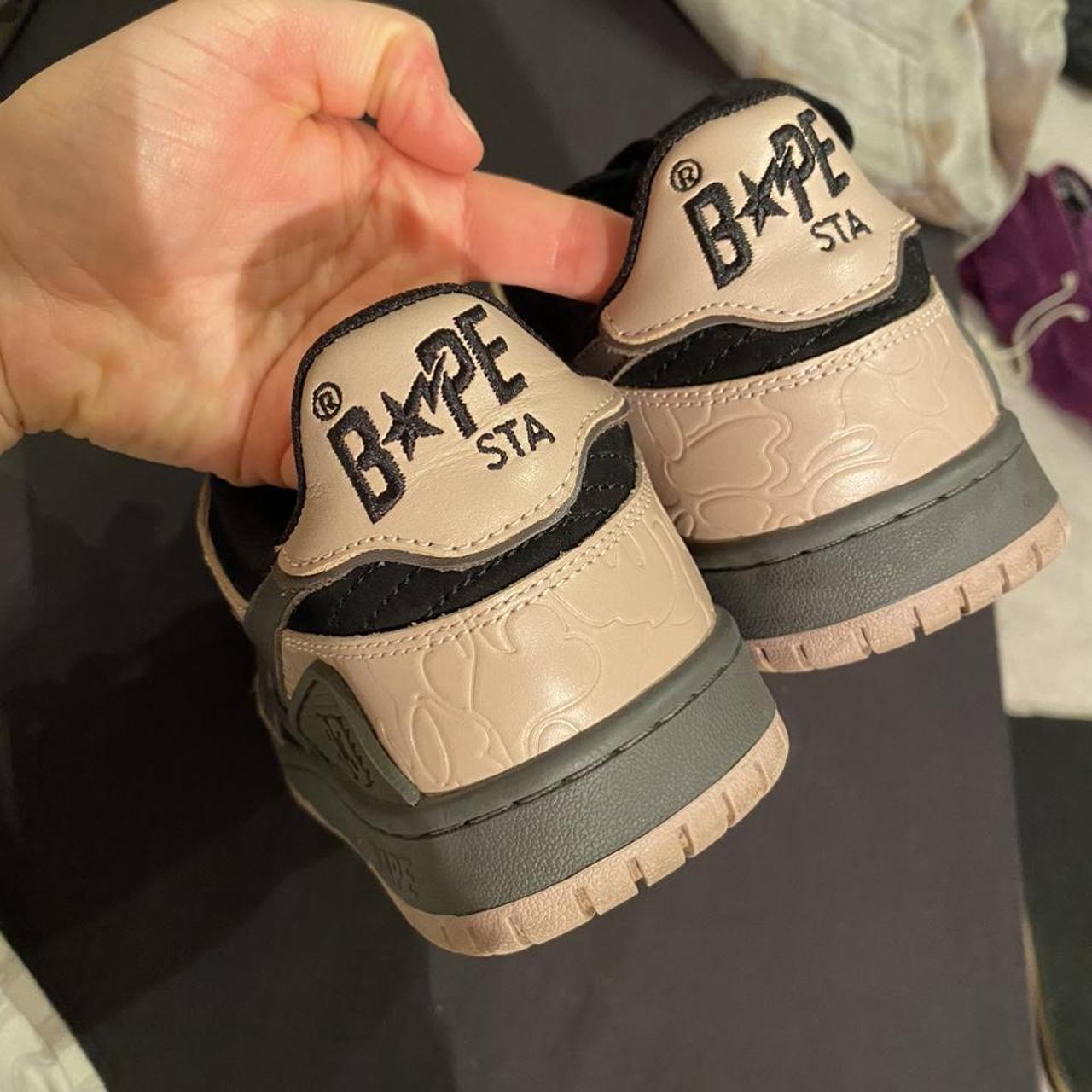 Selling my Amazon light pink and grey bapestas.... - Depop