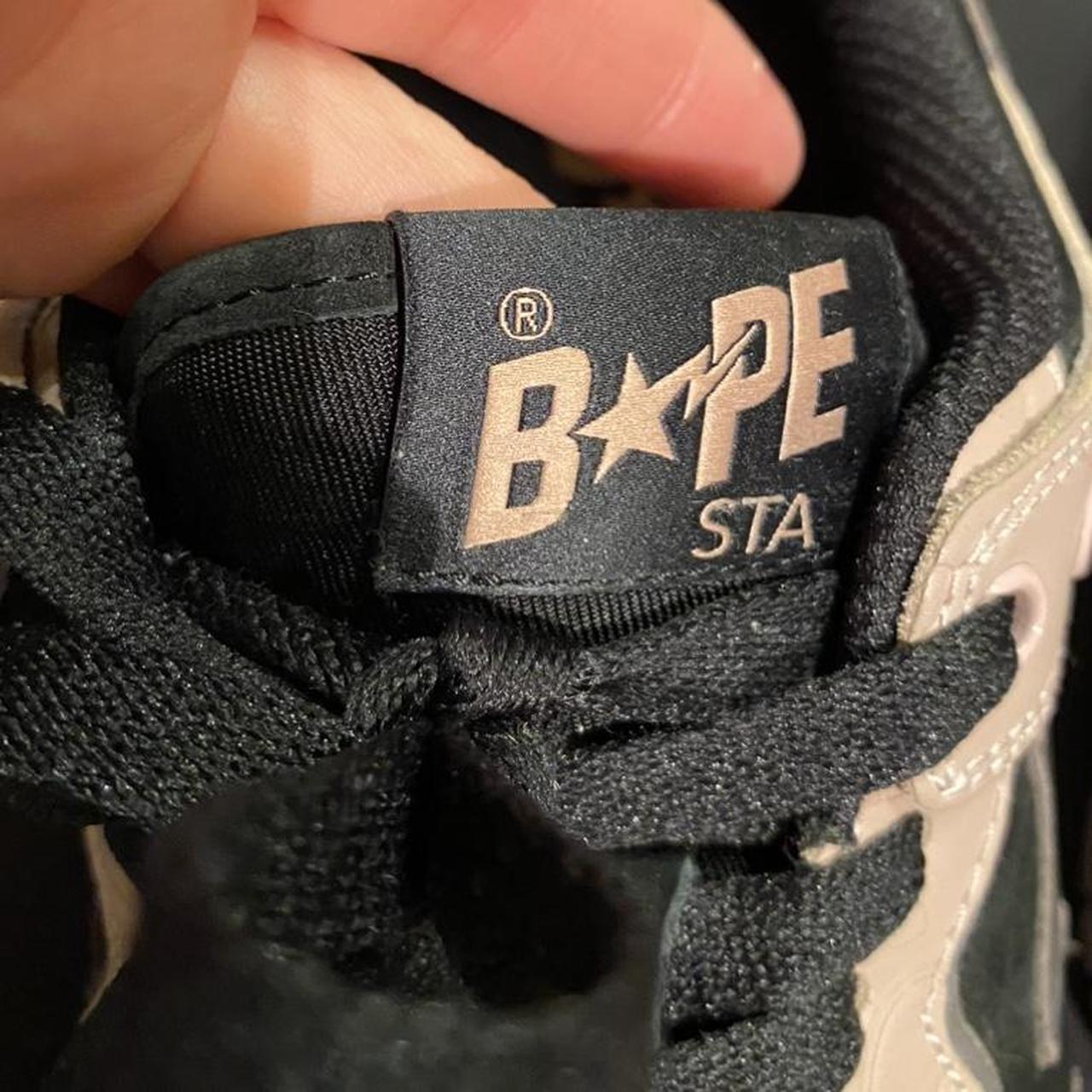 Selling my Amazon light pink and grey bapestas.... - Depop