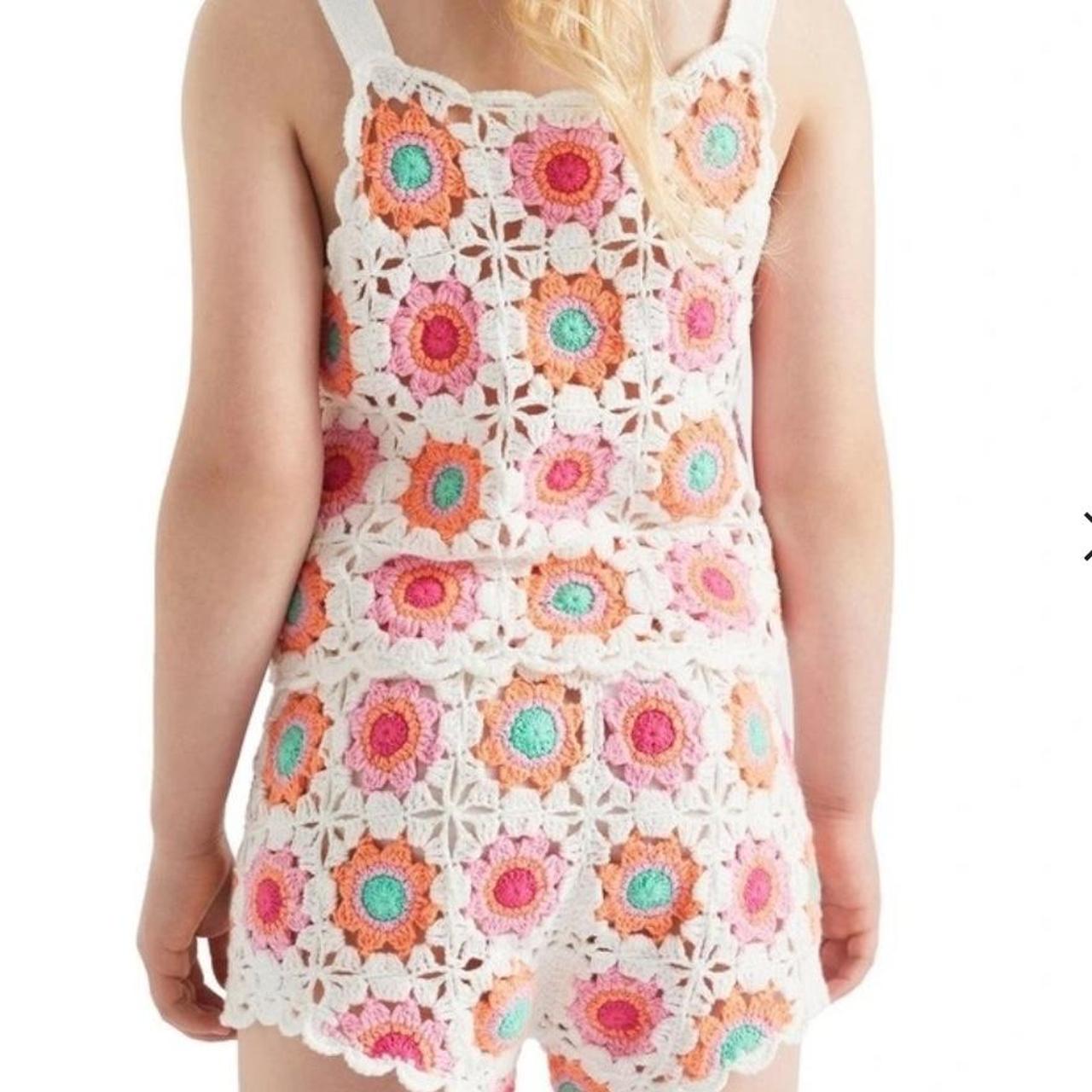 SEED GIRLS Crochet set, size large. Would fit 8-10.... - Depop