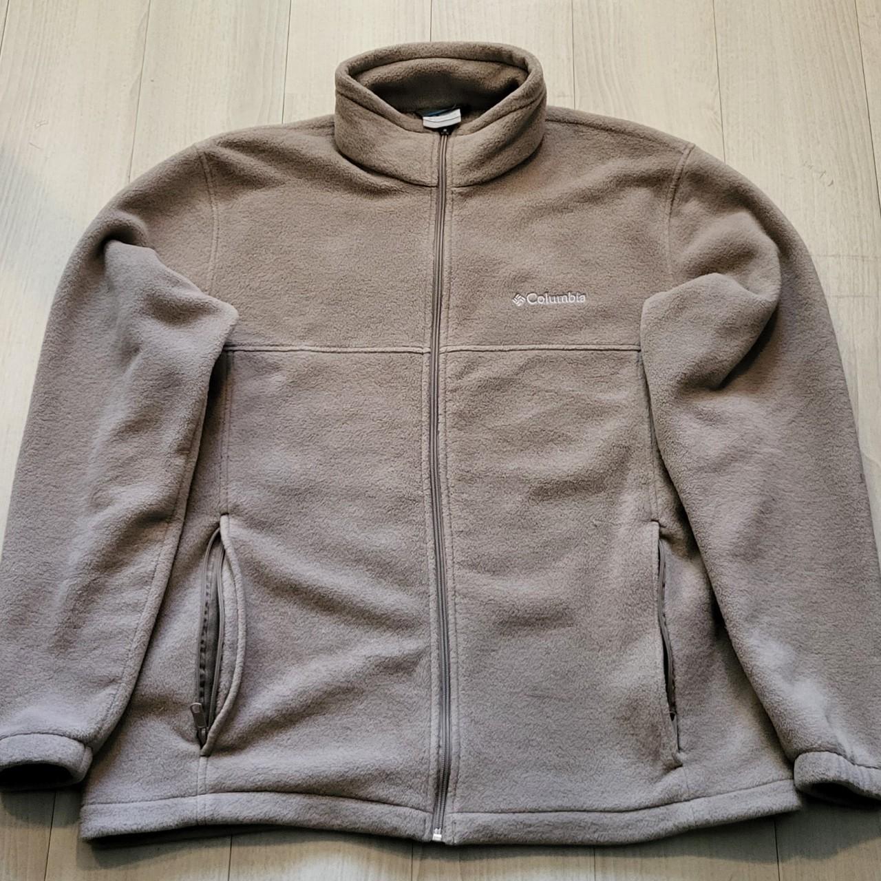 Columbia fleece Quarter zip Large Tan Cinch... - Depop