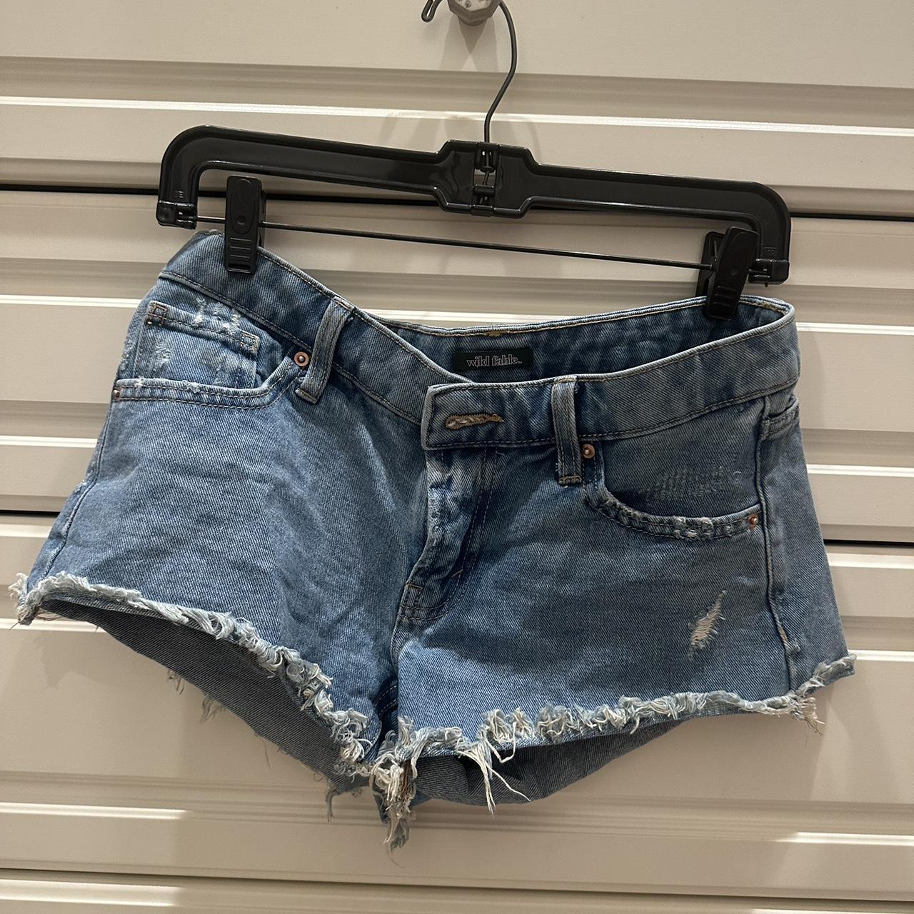 Jean shorts low rise - Depop