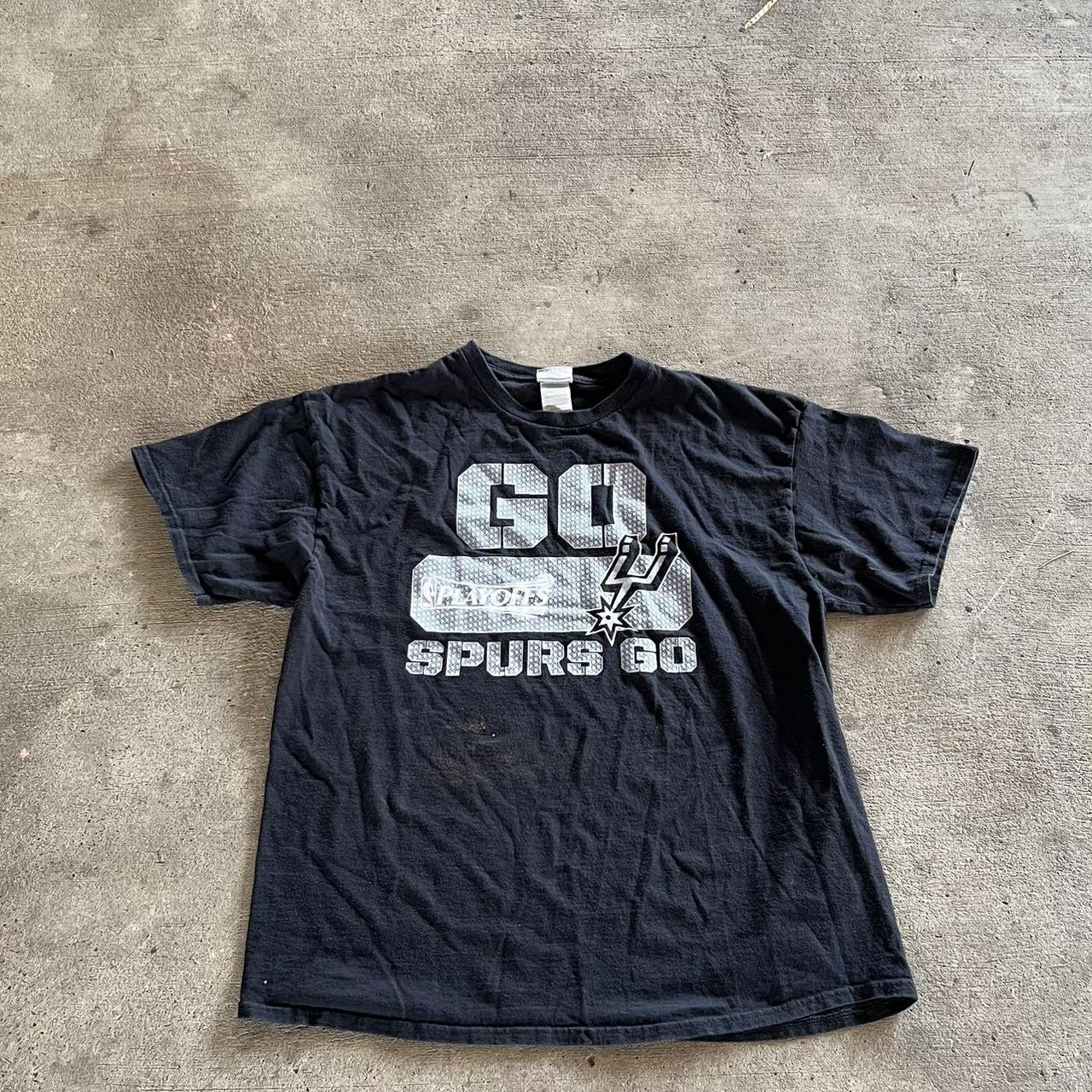 Go Spurs Go Black Tshirt NBA XL #spurs #vintage... - Depop