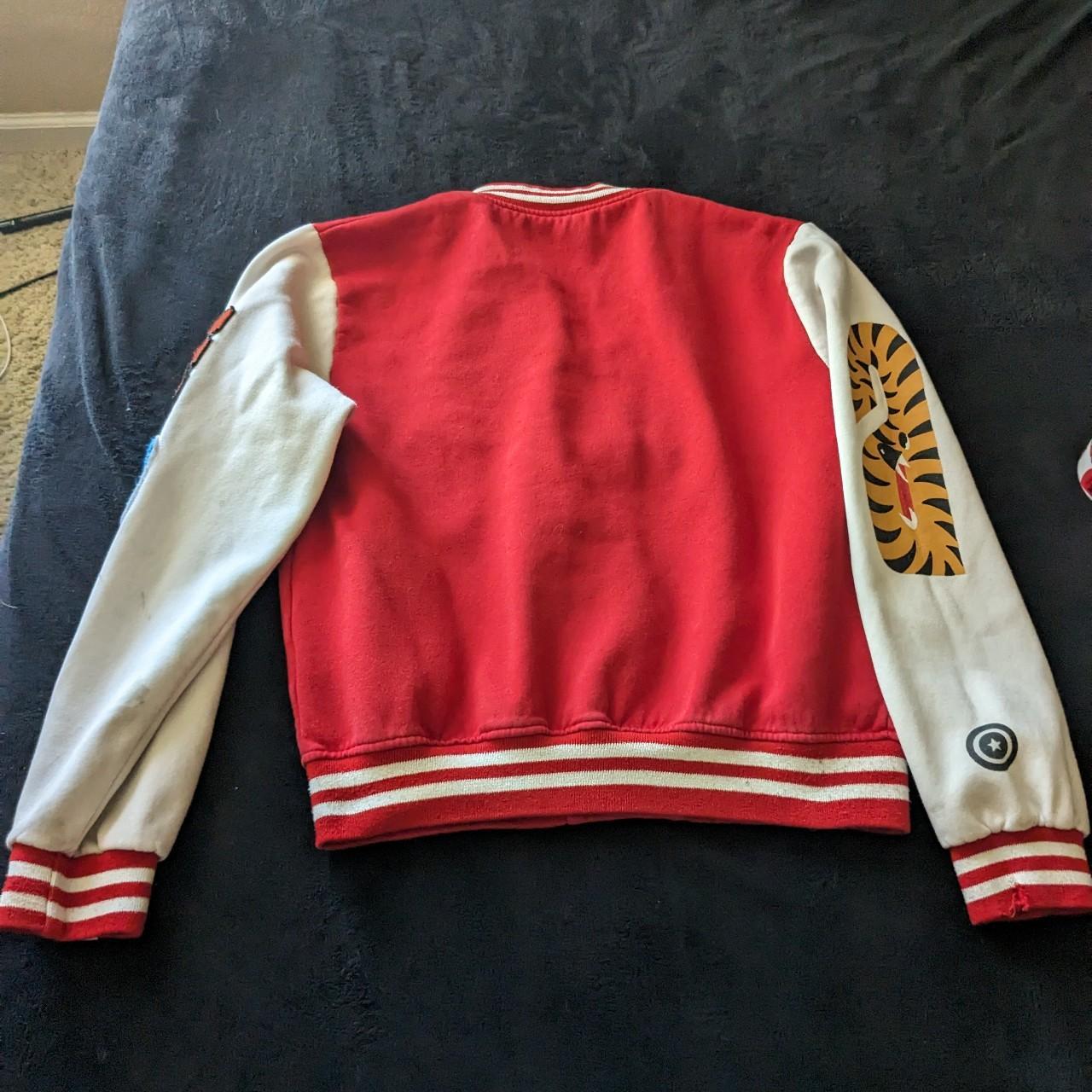 A bathing ape varsity jacket size small - Depop