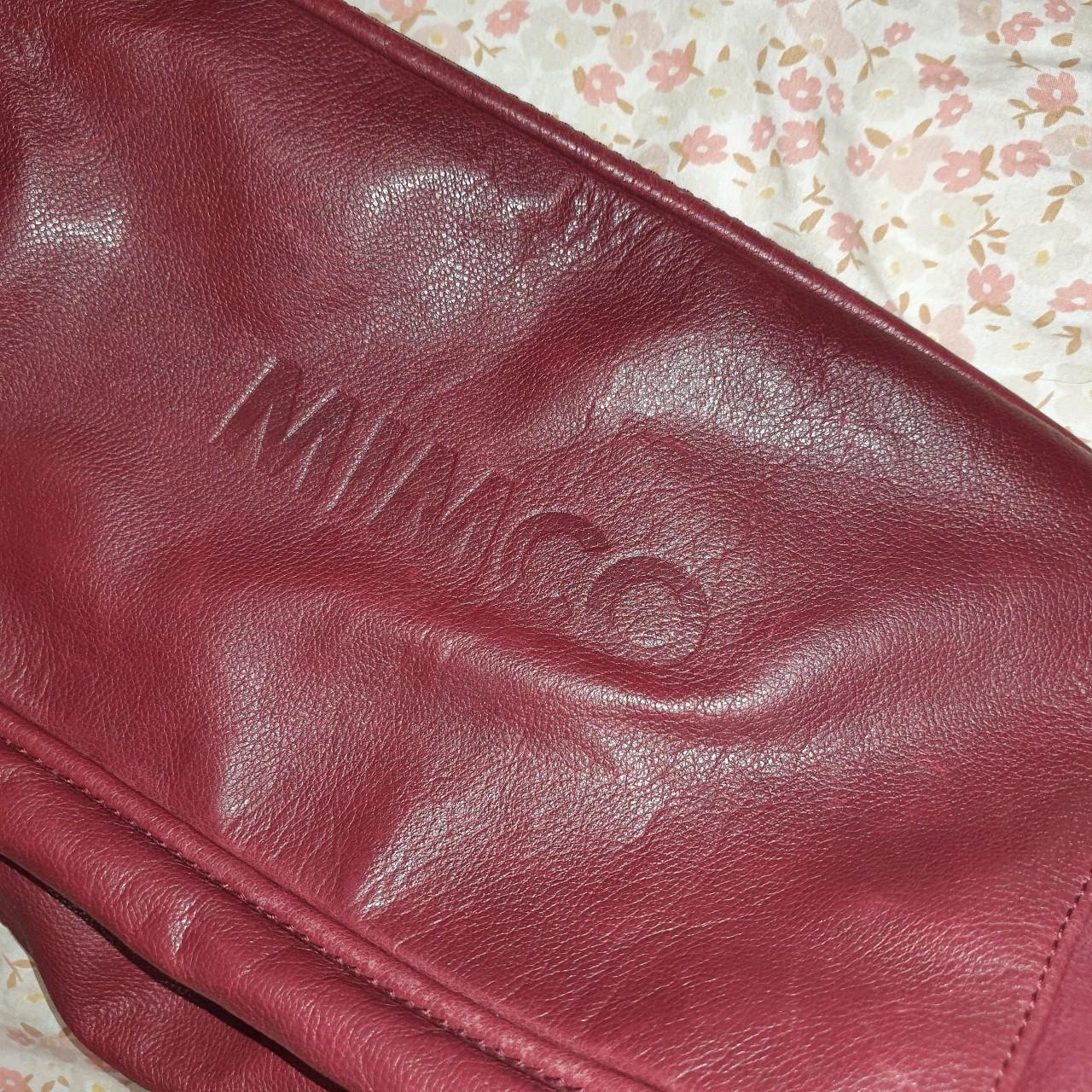 Vintage Mimco turnlock bag - burgundy with matte... - Depop