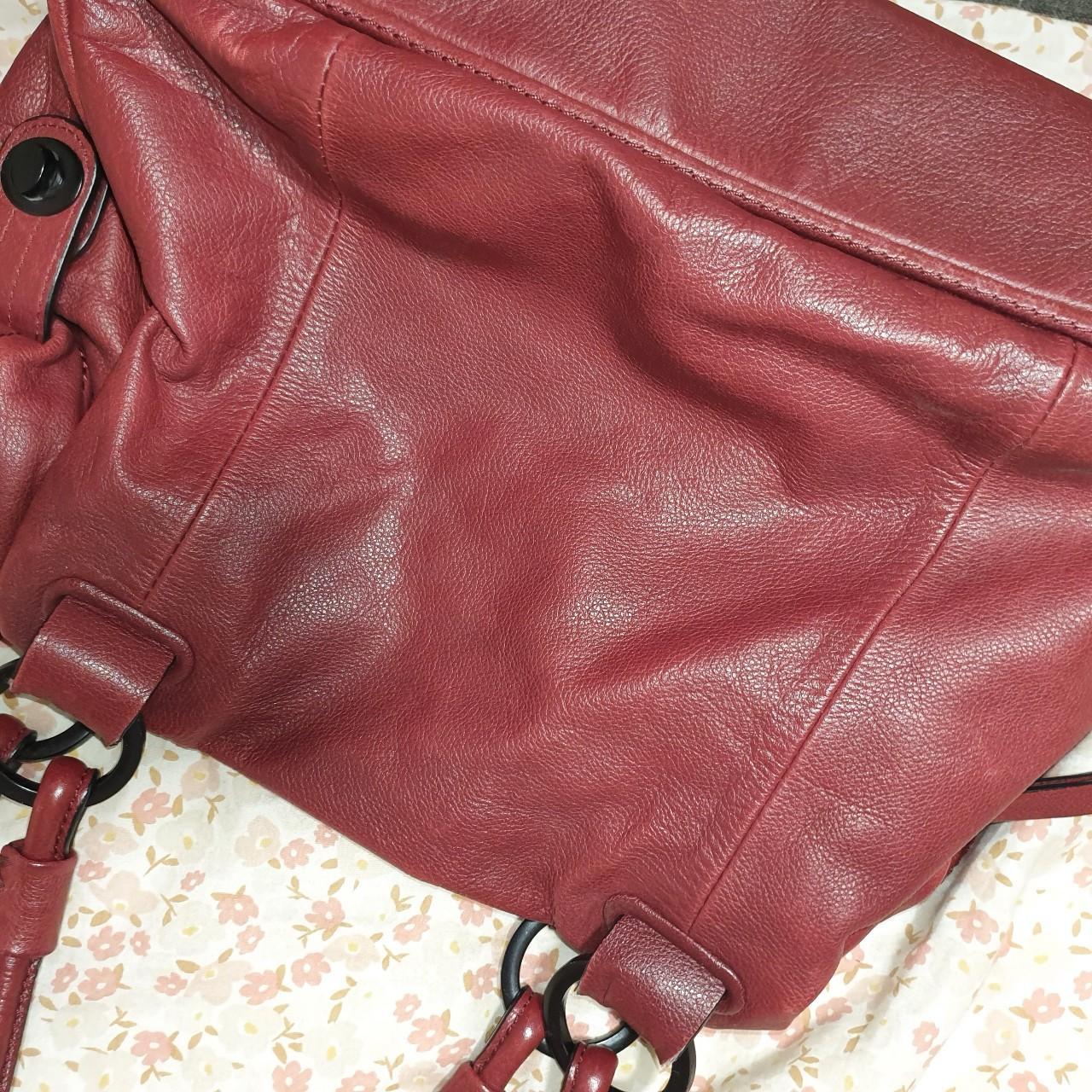 Vintage Mimco turnlock bag - burgundy with matte... - Depop