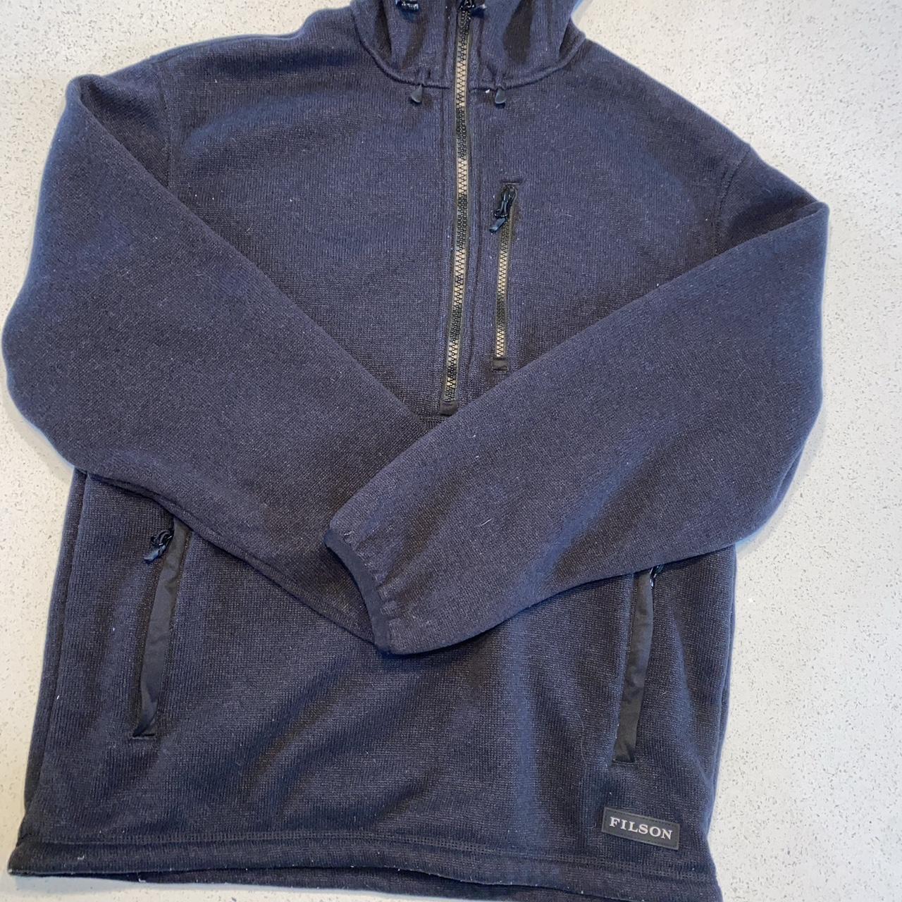 Filson Ridgeway Polartec Fleece 1/2 Zip Hoodie... - Depop