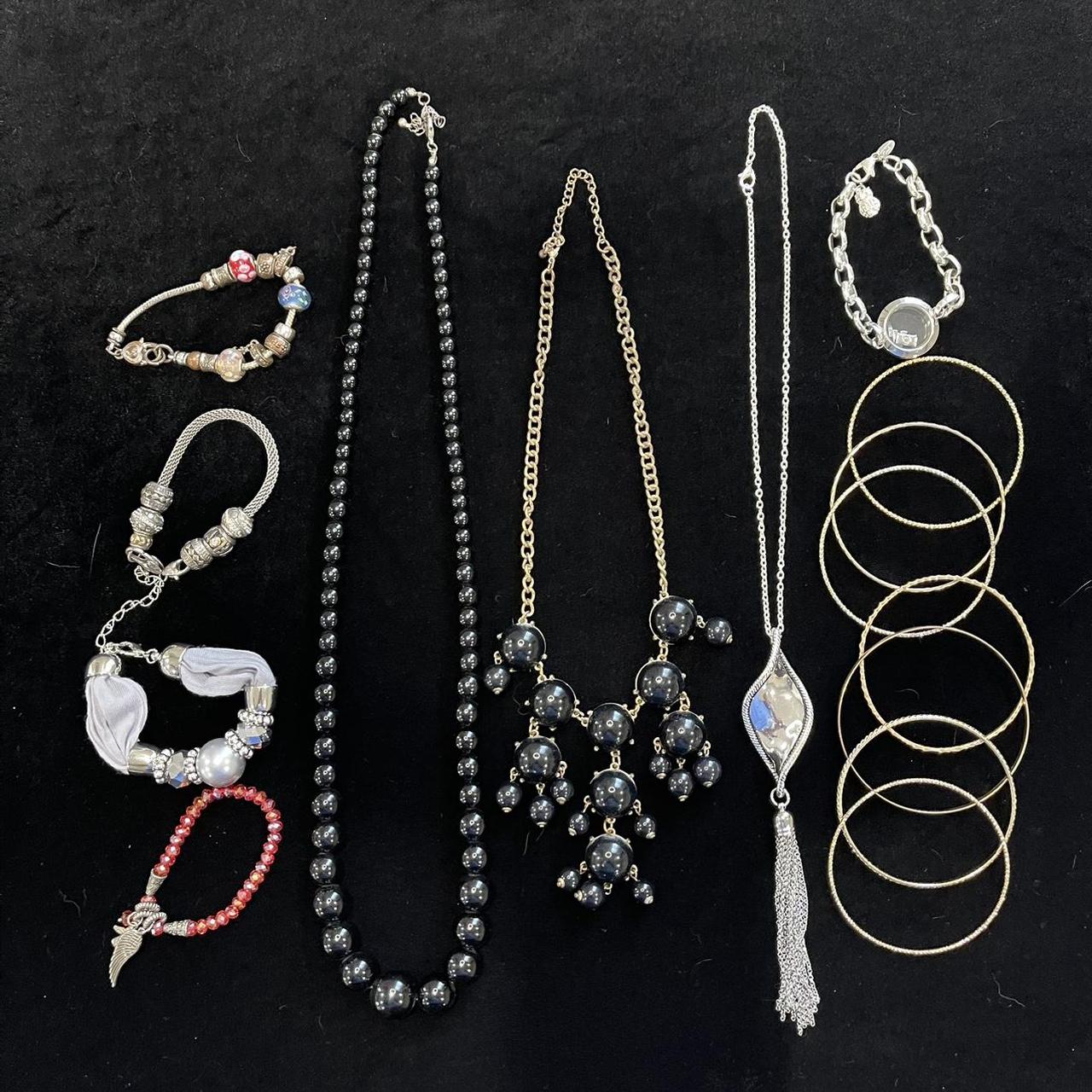 Bundle of jewelry with necklaces, bracelets Assorted... - Depop