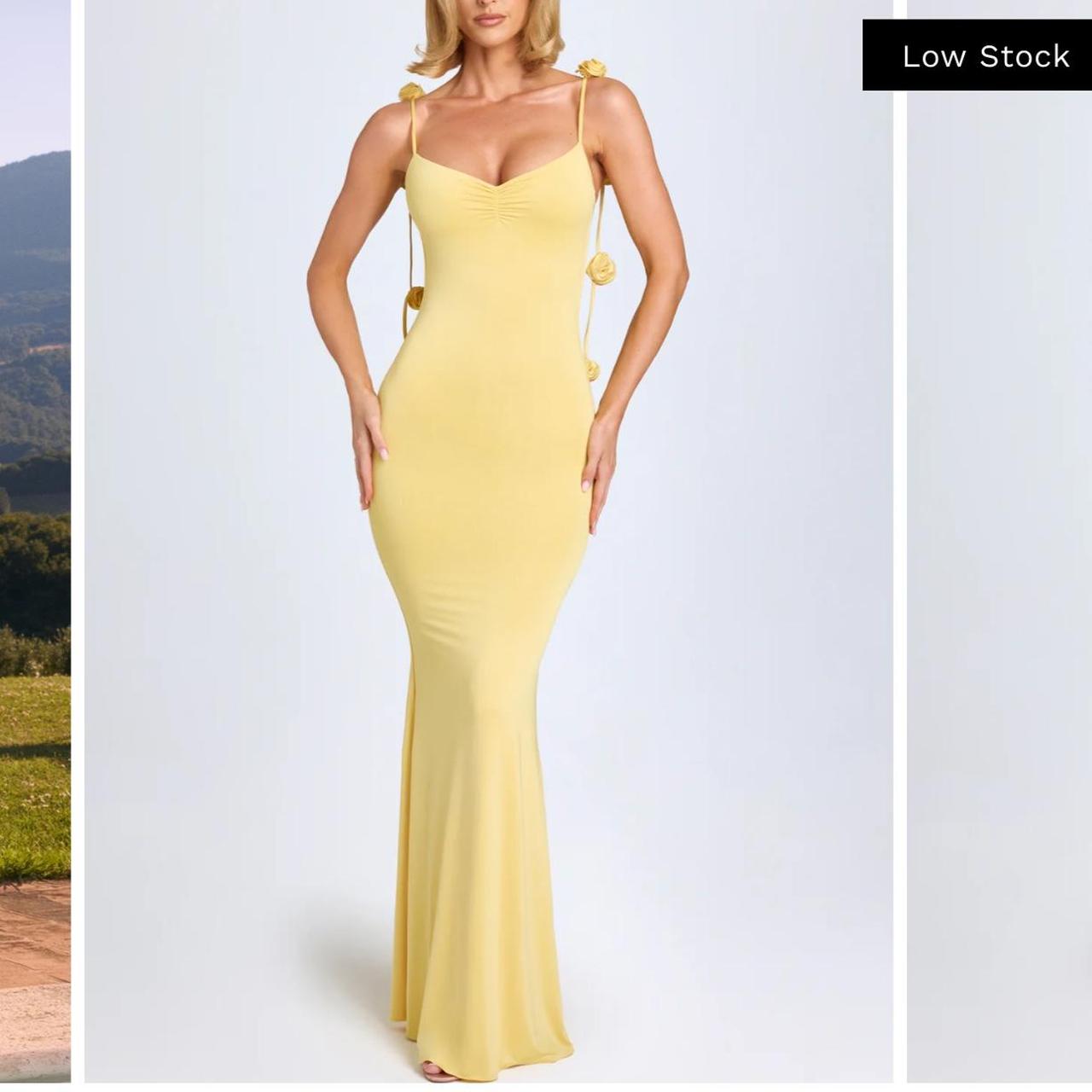 Oh Polly yellow open back maxi dress Stunning on... - Depop