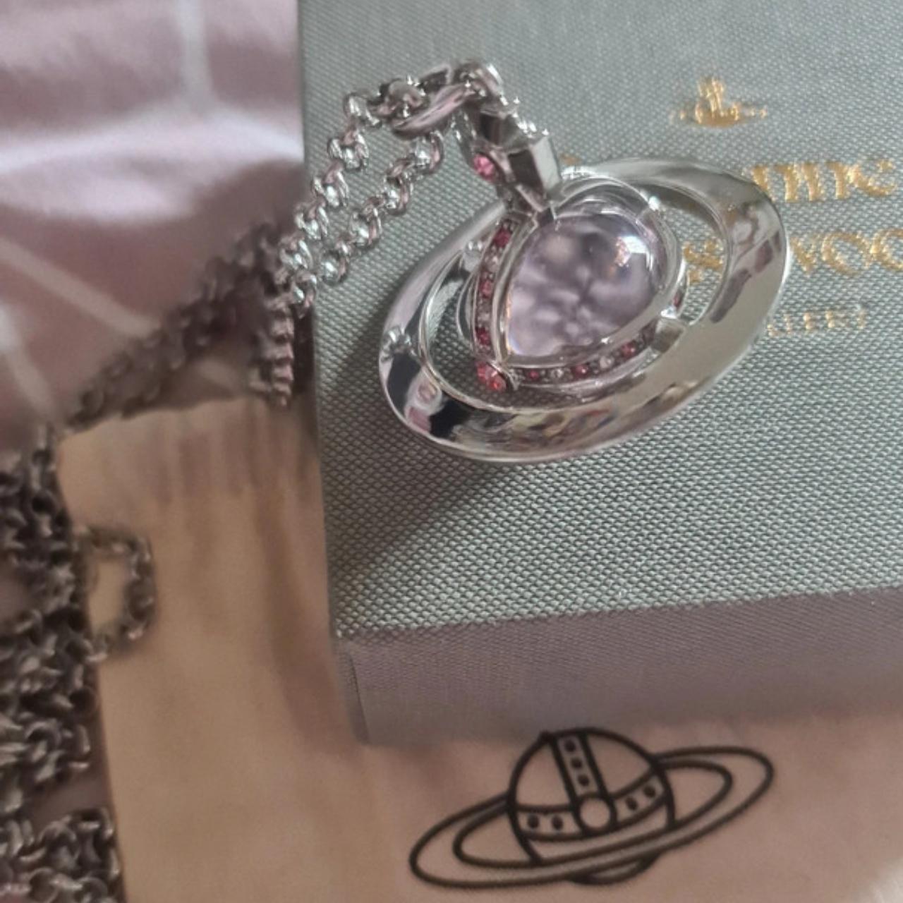 Vivienne Westwood Pink Orb Necklace Authentic,... - Depop