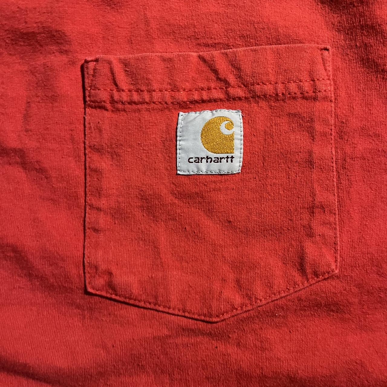 Carhartt red pocket tee #skater Has a small tear in... | Depop