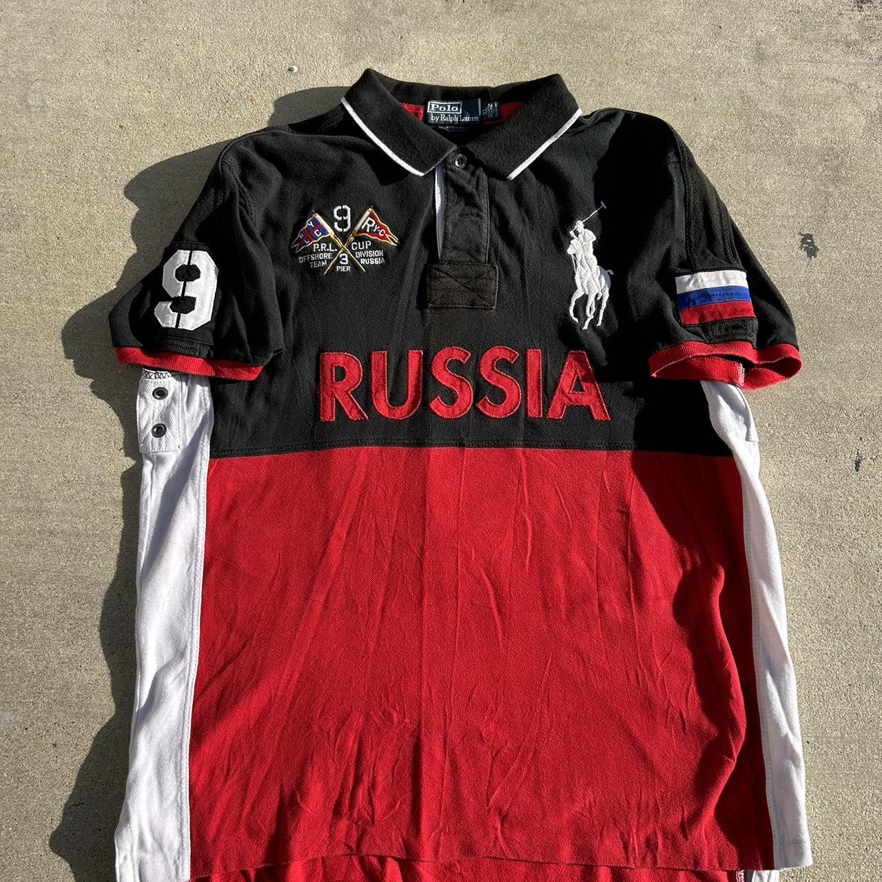 Russian vintage men’s polo 🔥👕 (Fading on black) - Depop