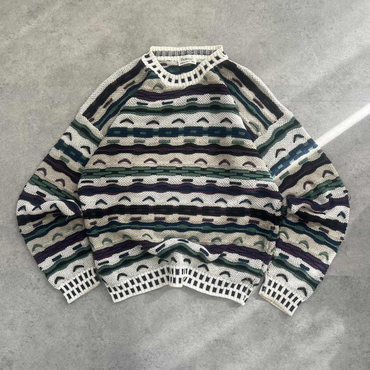 Vintage 90s Coogi look alike knit sweater In good... | Depop