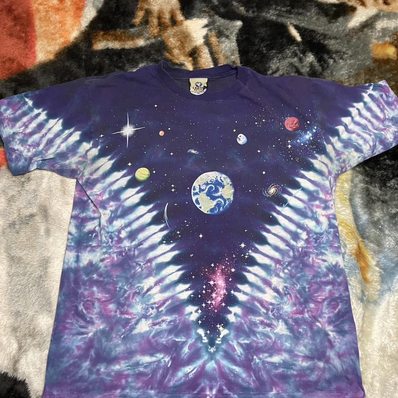 Vintage 1992 Liquid Blue Universe Galaxy AOP All... | Depop