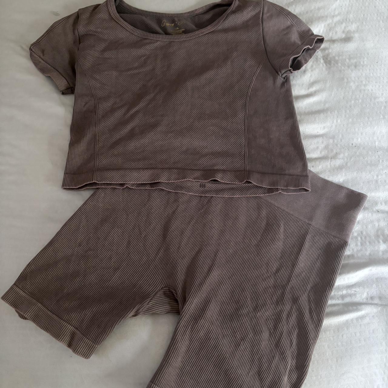Dark grey gym set Size large - XL #matchingset... | Depop
