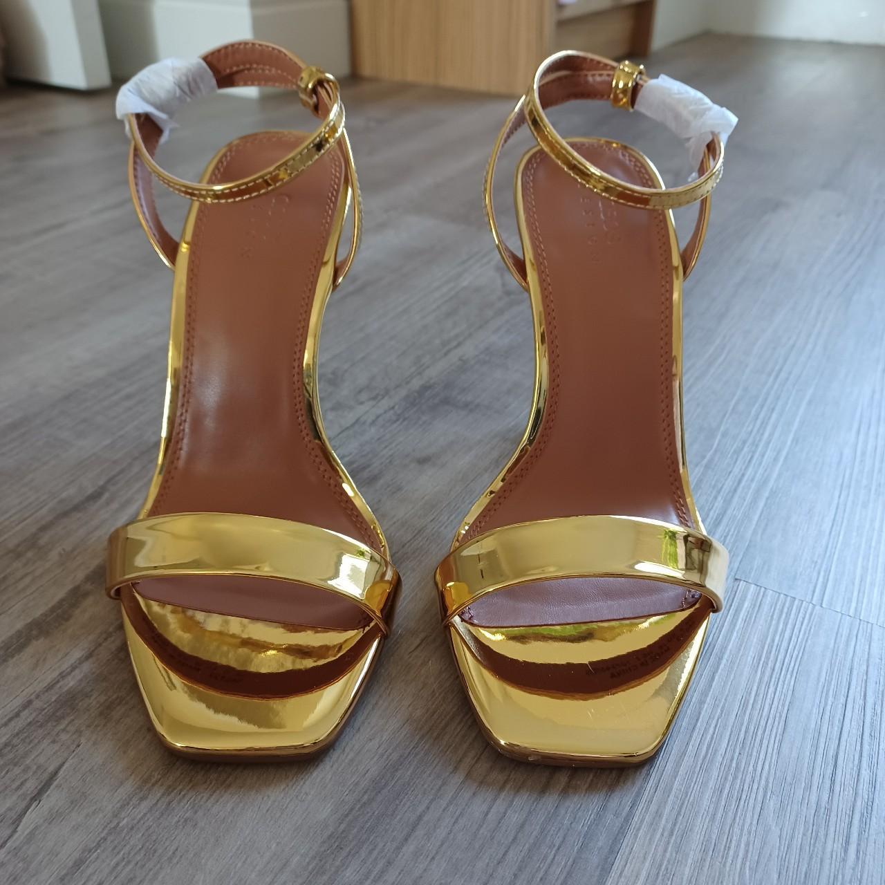 ASOS Women's Gold Sandals | Depop