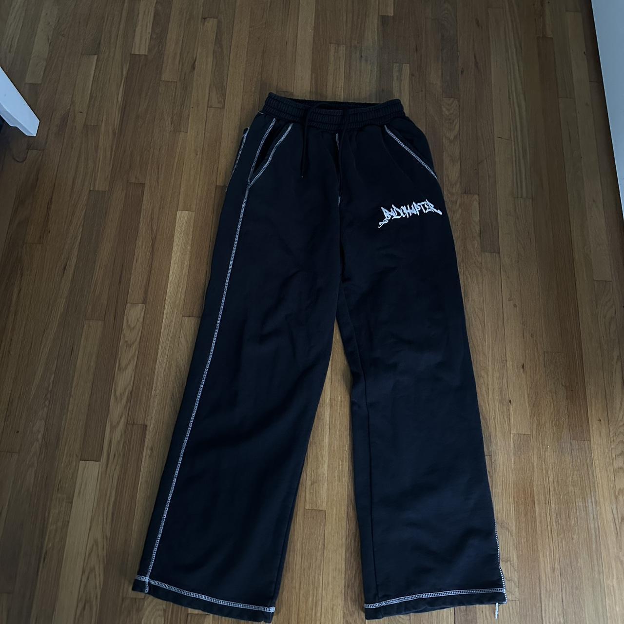 Black Bad Chapter Sweatpants Medium Accepting... - Depop