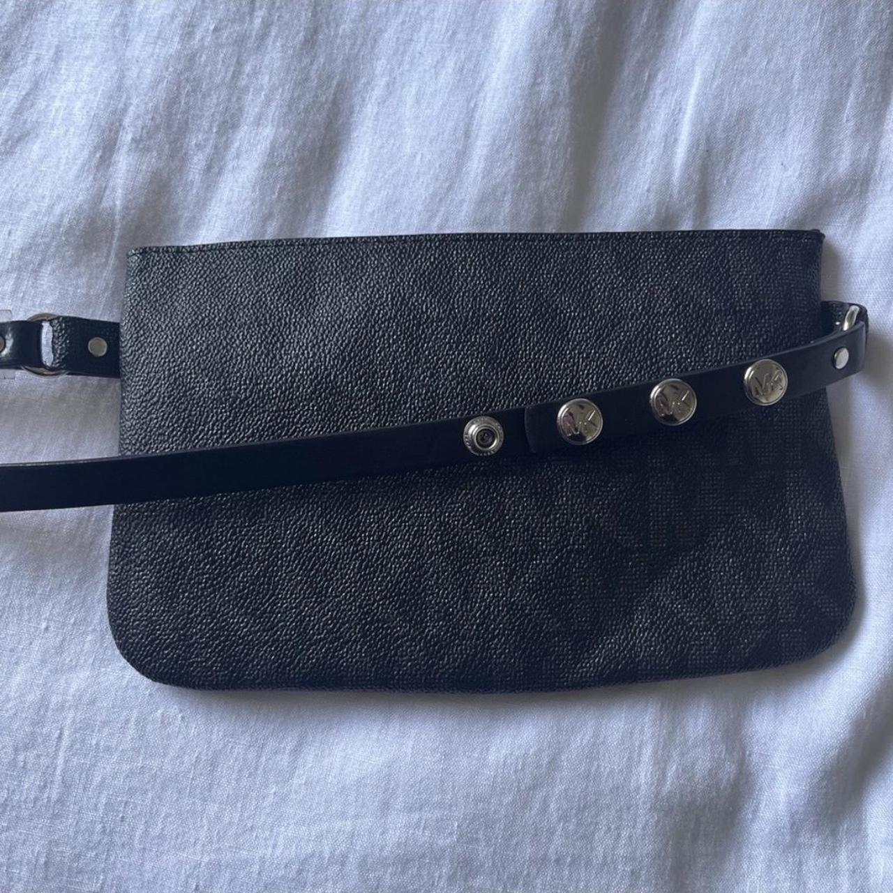 Michael Kors fanny pack black signature pattern and... - Depop