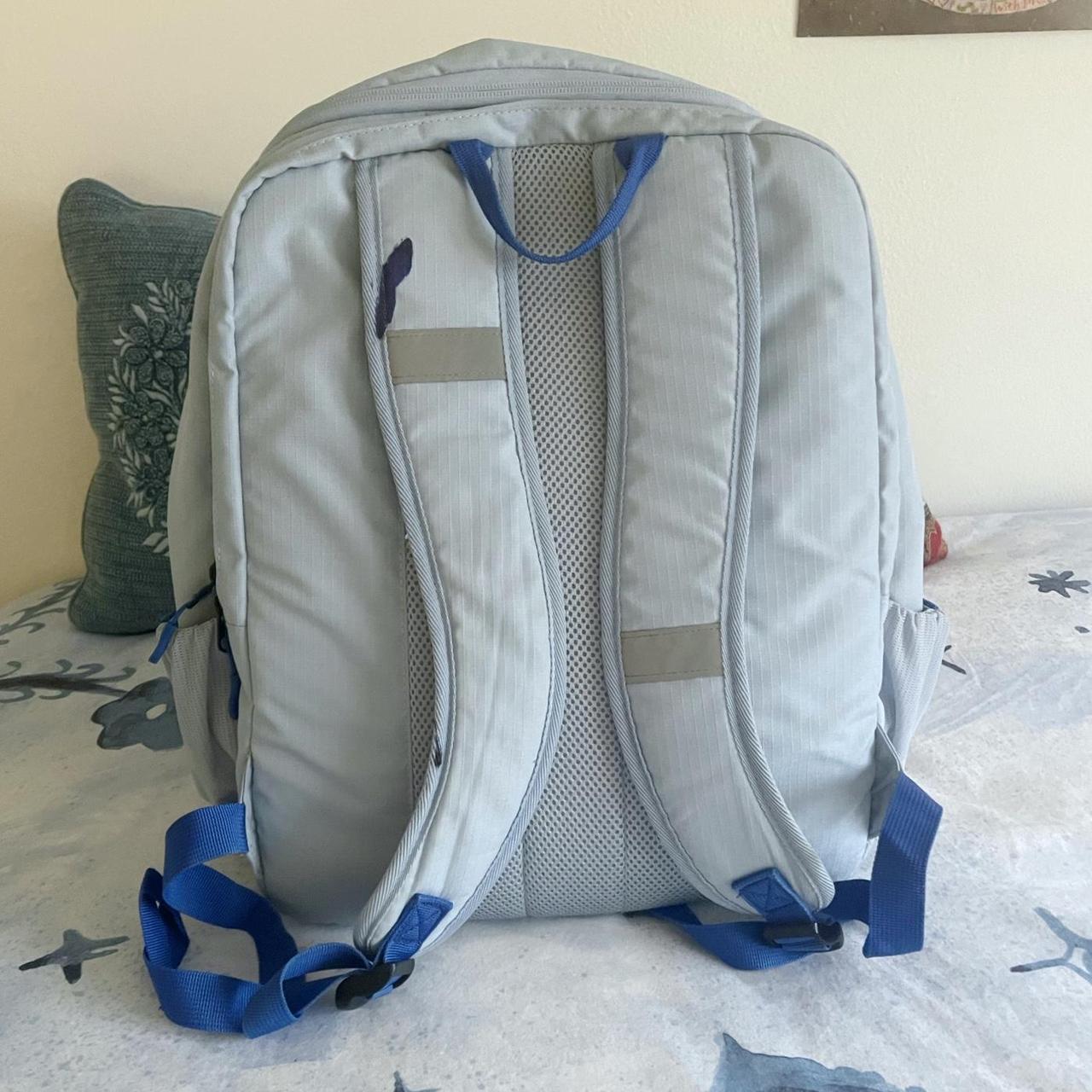 baby blue embark backpack ! baby blue with... - Depop