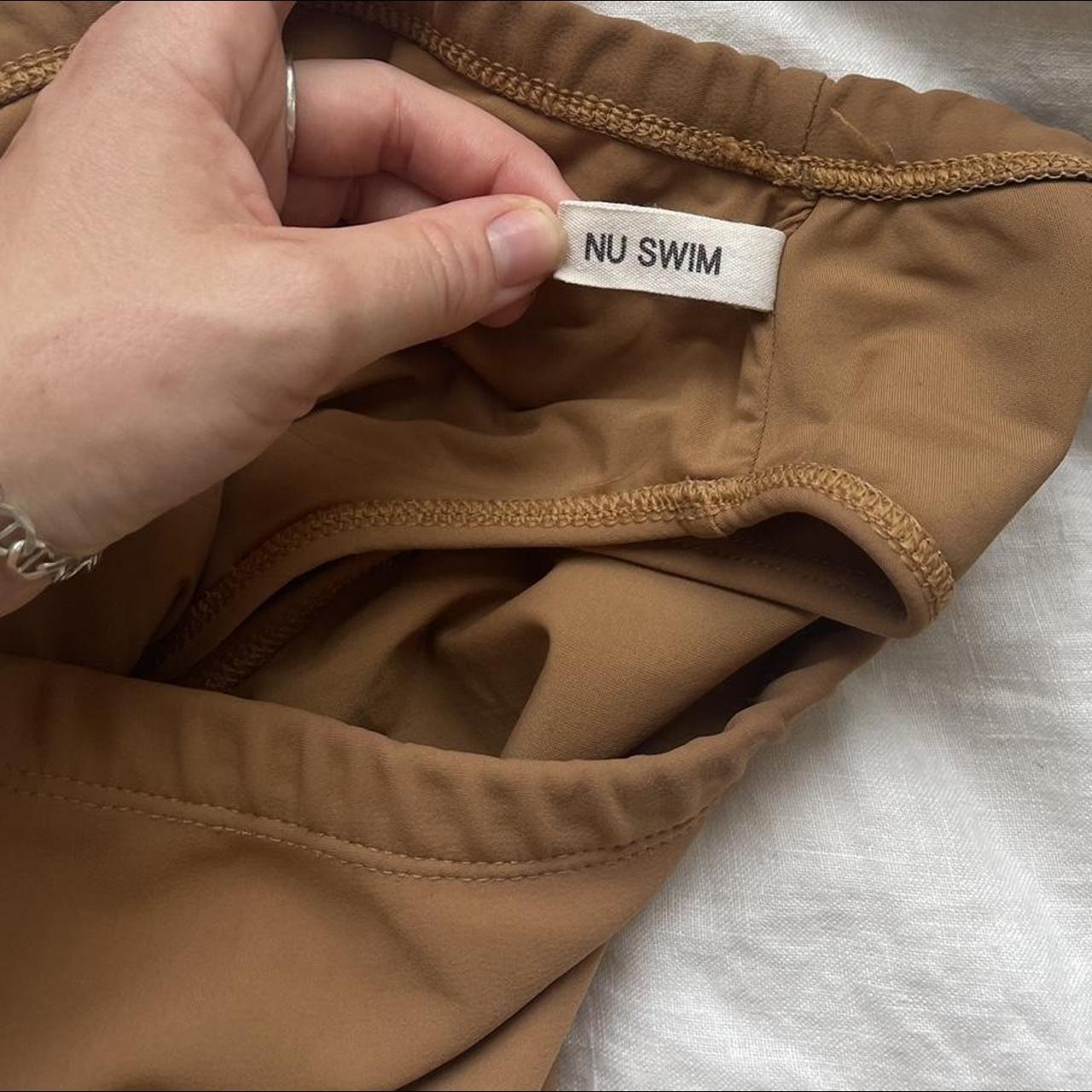 Nu swim bikini bottoms in tobacco Mid waist high... - Depop