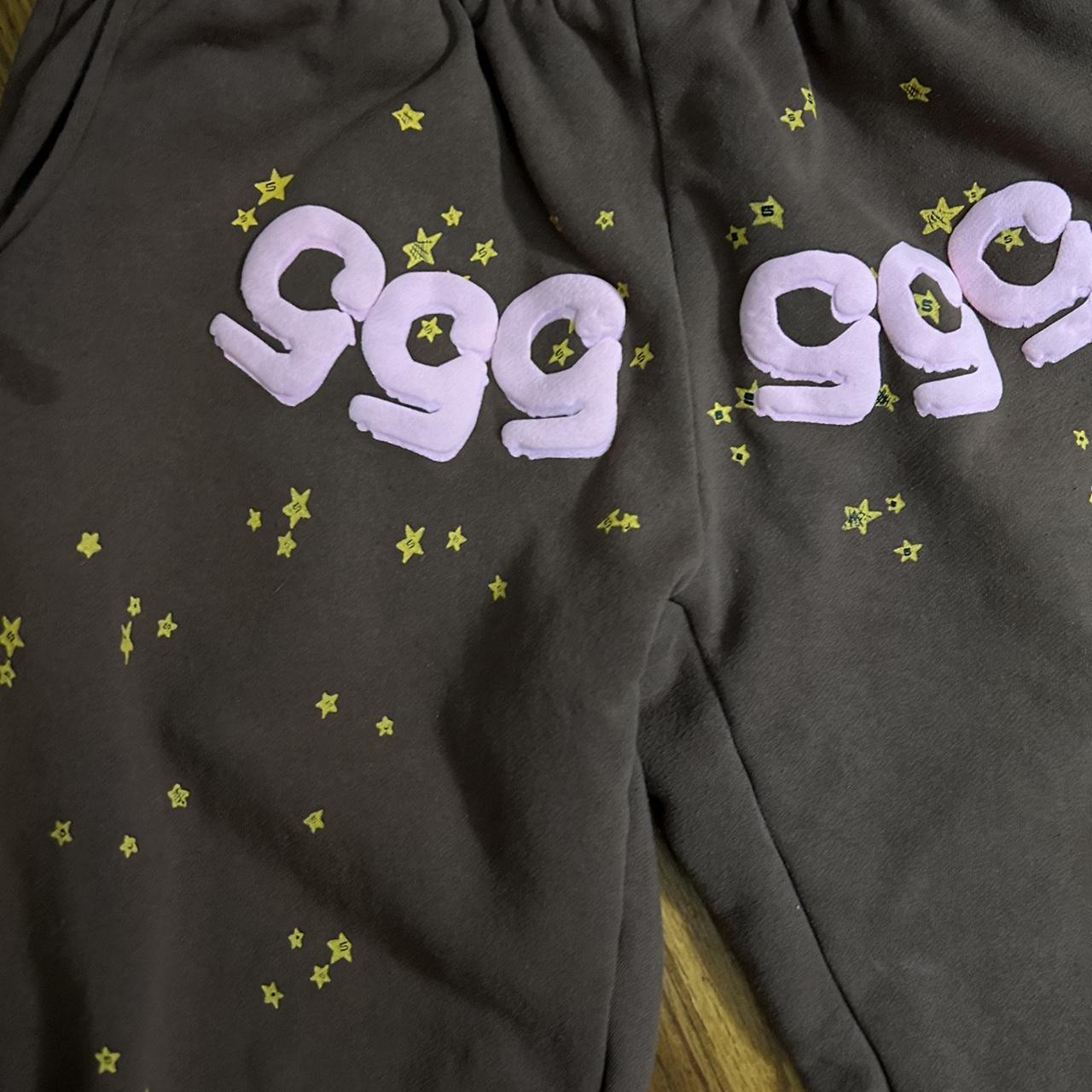 555 Sp5der Pants Worn Twice Size Medium Super High... - Depop