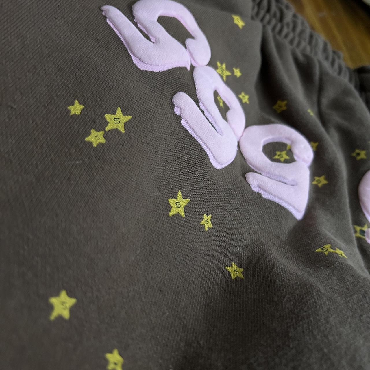 555 Sp5der Pants Worn Twice Size Medium Super High... - Depop