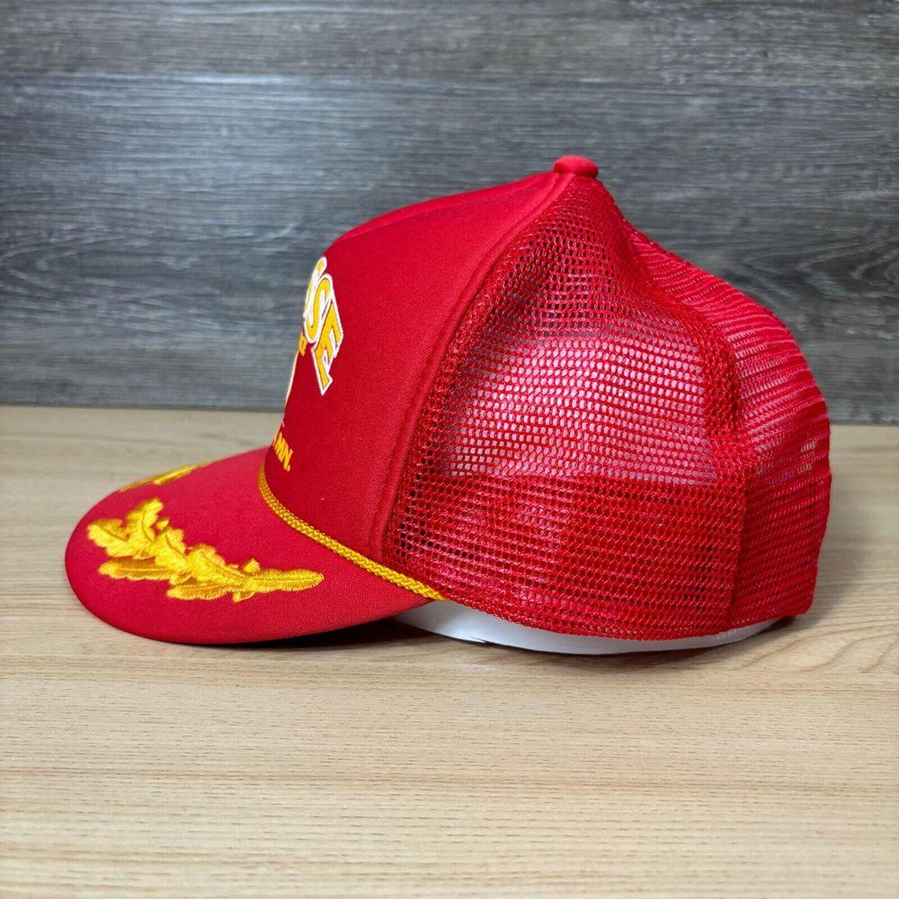 Vintage Ford Hat Cap Snapback Red Trucker Klasse... - Depop