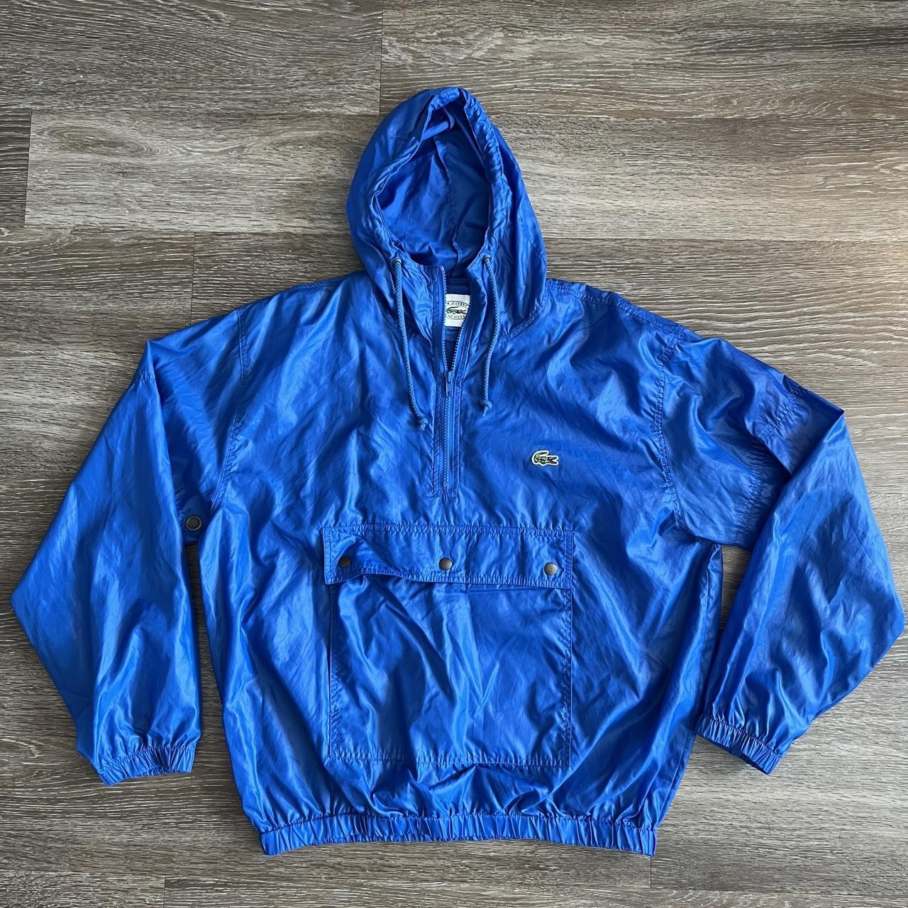 Vintage Izod Lacoste Anorak 1/4 Zip 100% Nylon Rain... - Depop