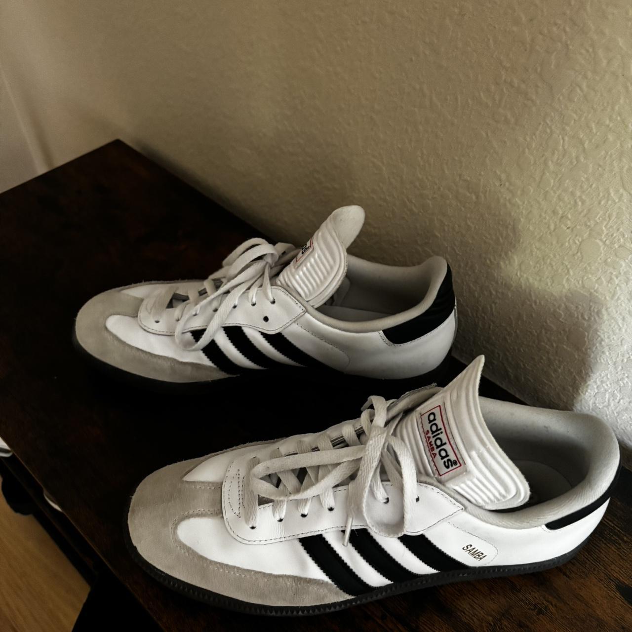 Adidas Sambas white and black color way size 11.... - Depop