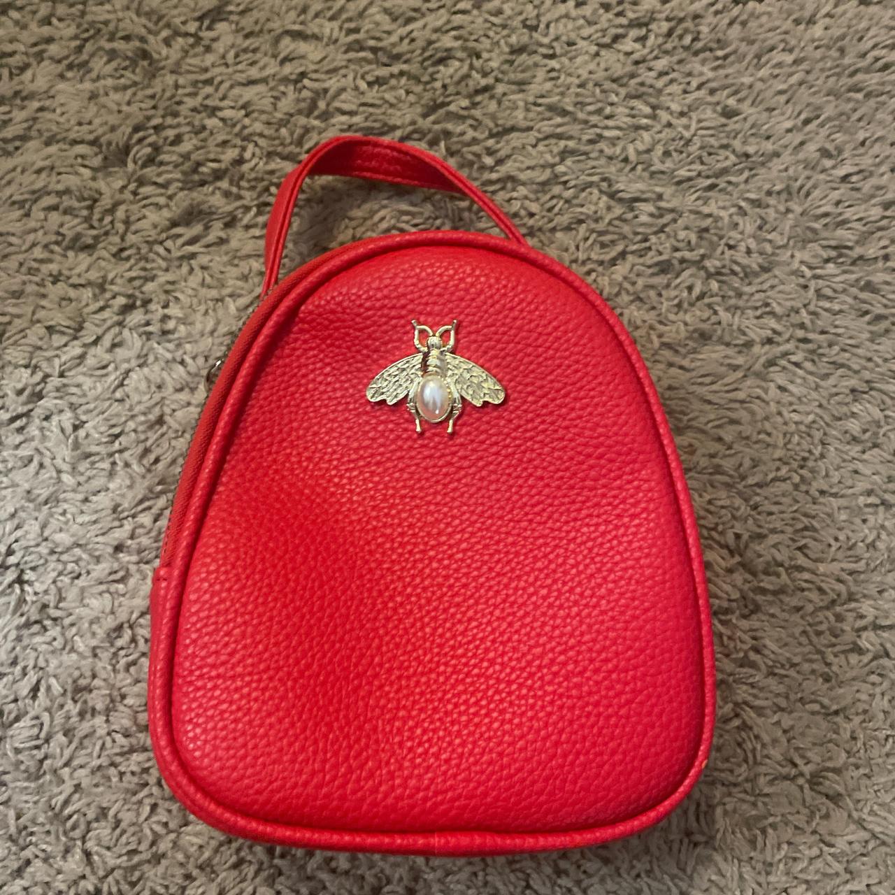 cute red handbag/purse, never used #bag #purse, feel... - Depop
