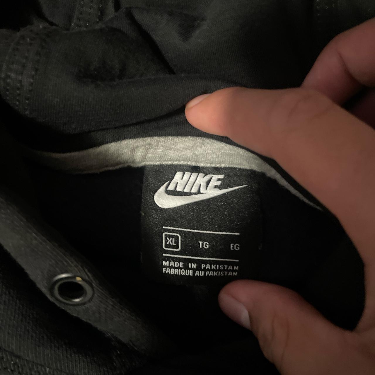 Nike Black Hoodie proportional mid-weight No tears,... | Depop