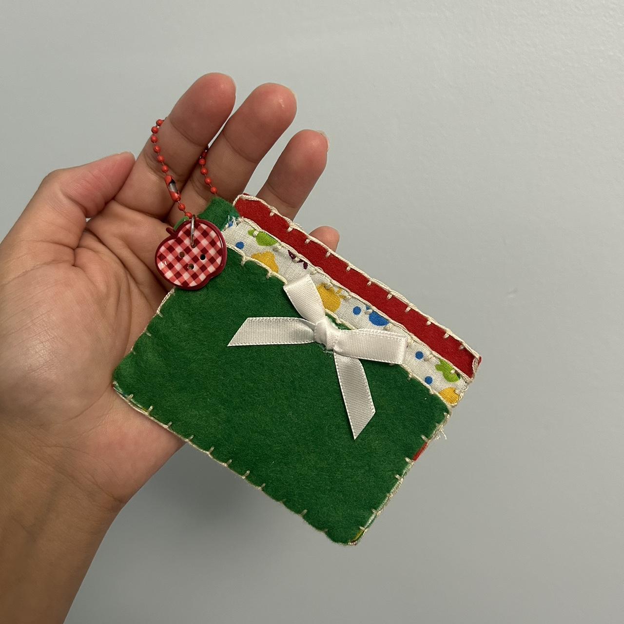 handmade apple themed two slot card holder 🍎 | Depop