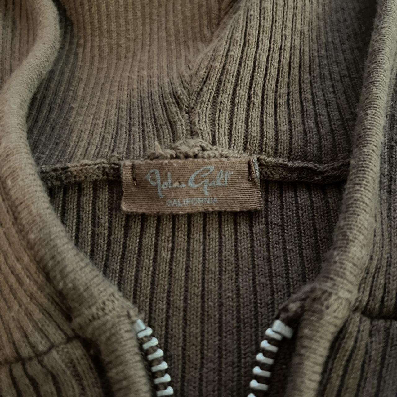 john galt ribbed zip up sweater from pacsun, worn a... - Depop