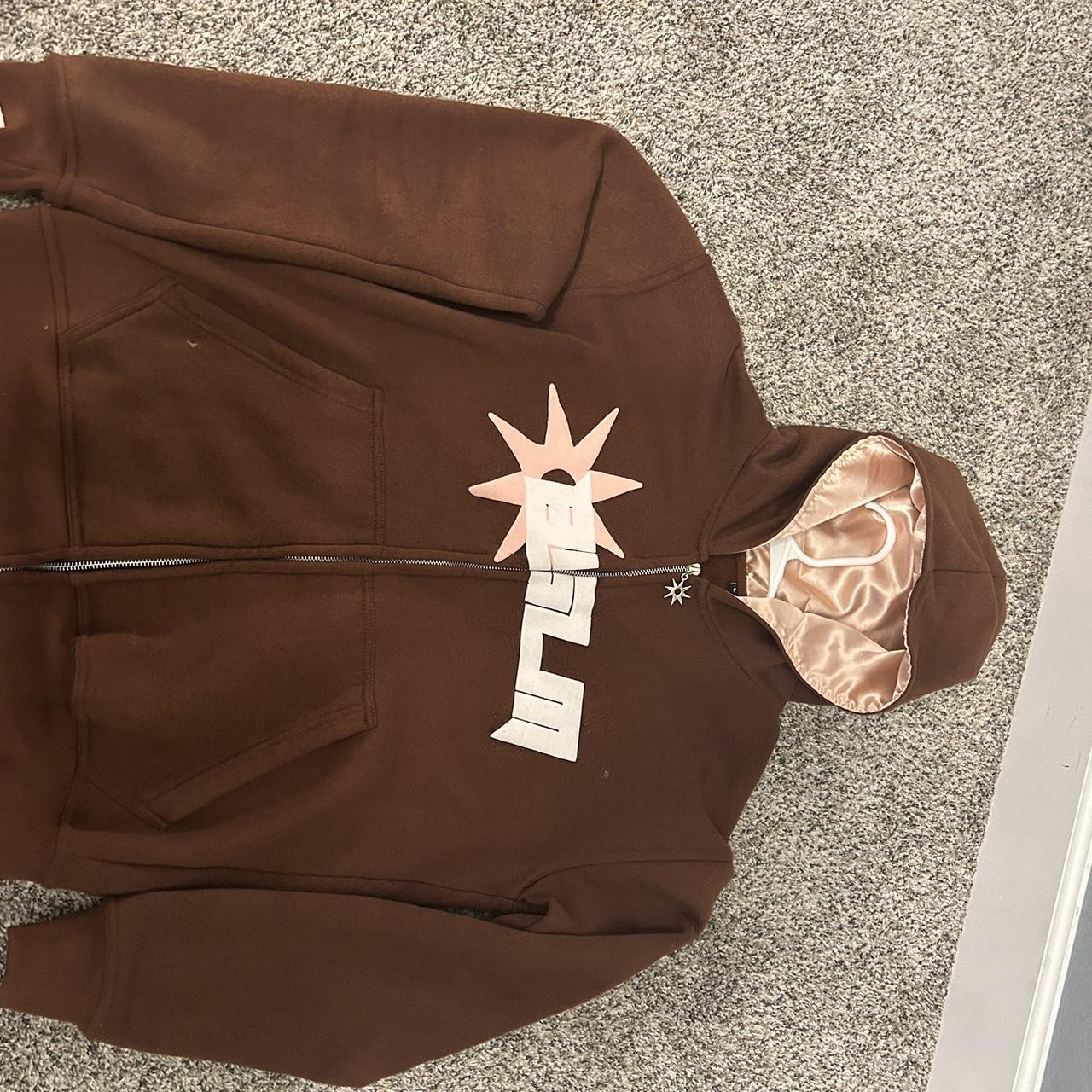 BSLM zip up with custom zipper silk inside hoodie... - Depop