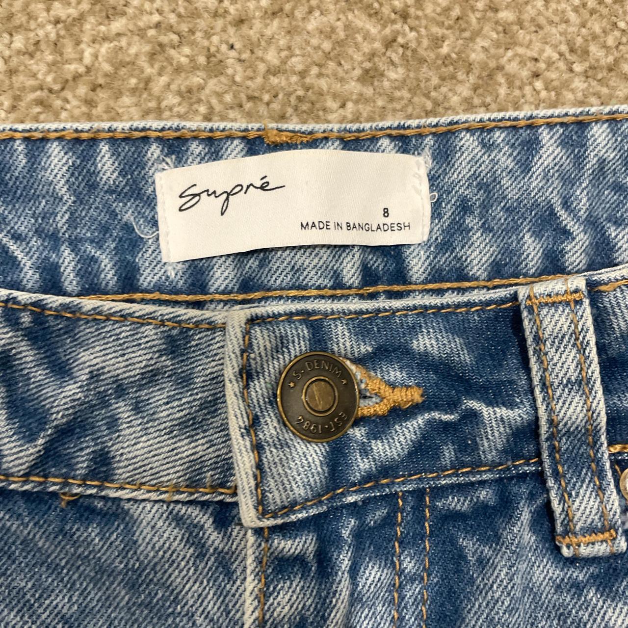 Supre jeans 8 dark blue cargo stunning but don’t fit - Depop