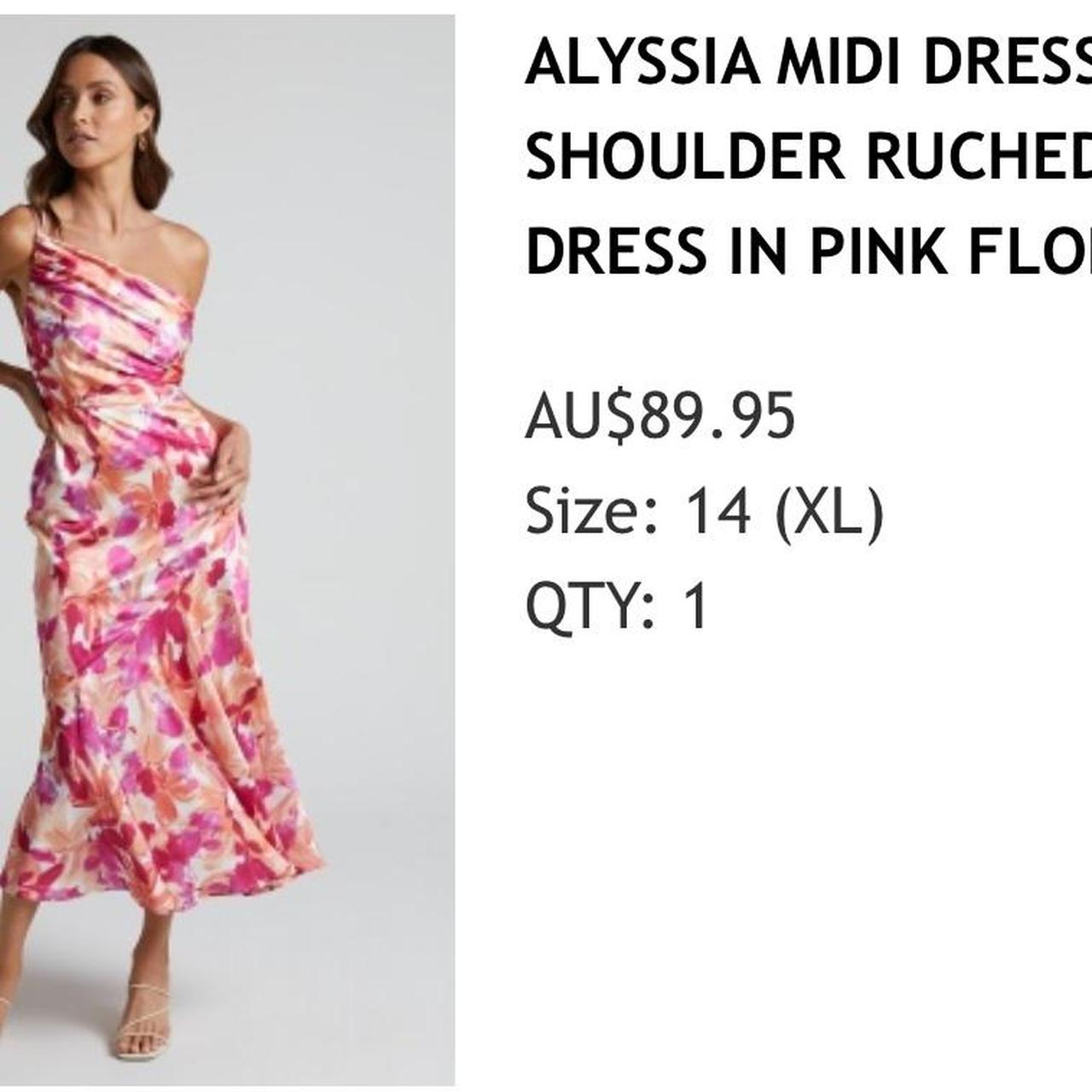 Pink Diamond - Alyssia shoulder midi dress in pink... - Depop