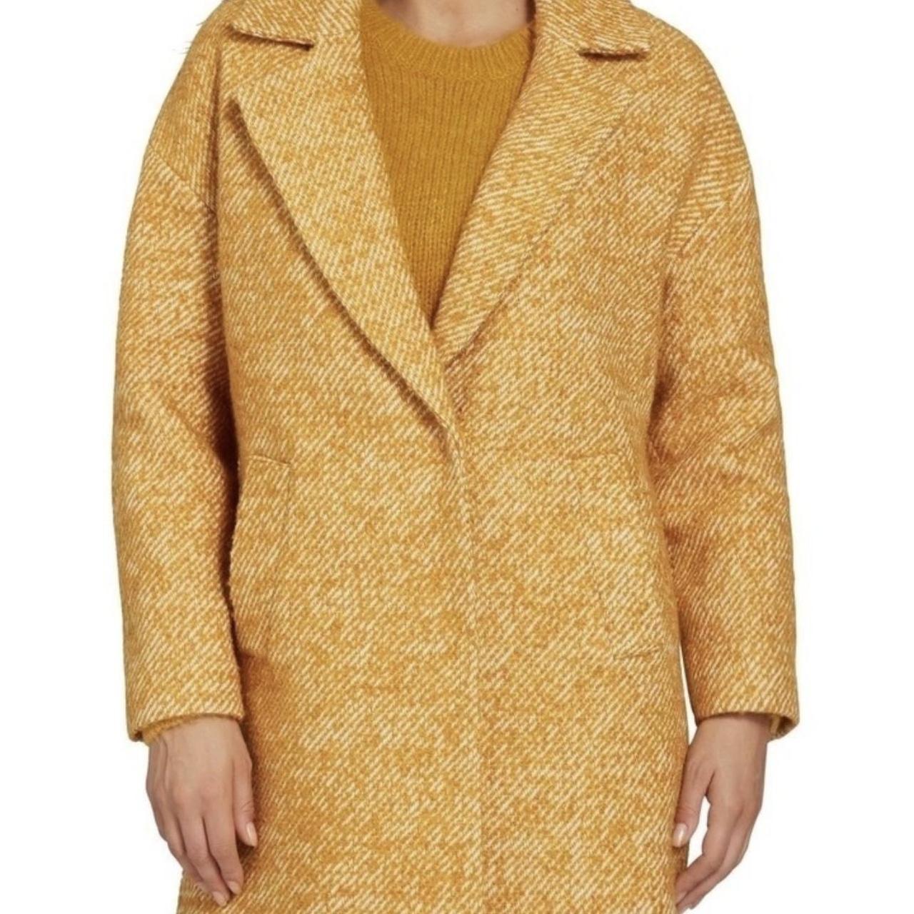 Seed Mustard Coat, worn once. Pick up Doncaster VIC... - Depop