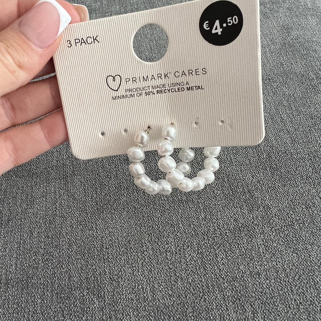 Pearl hoop earrings Primark new - Depop