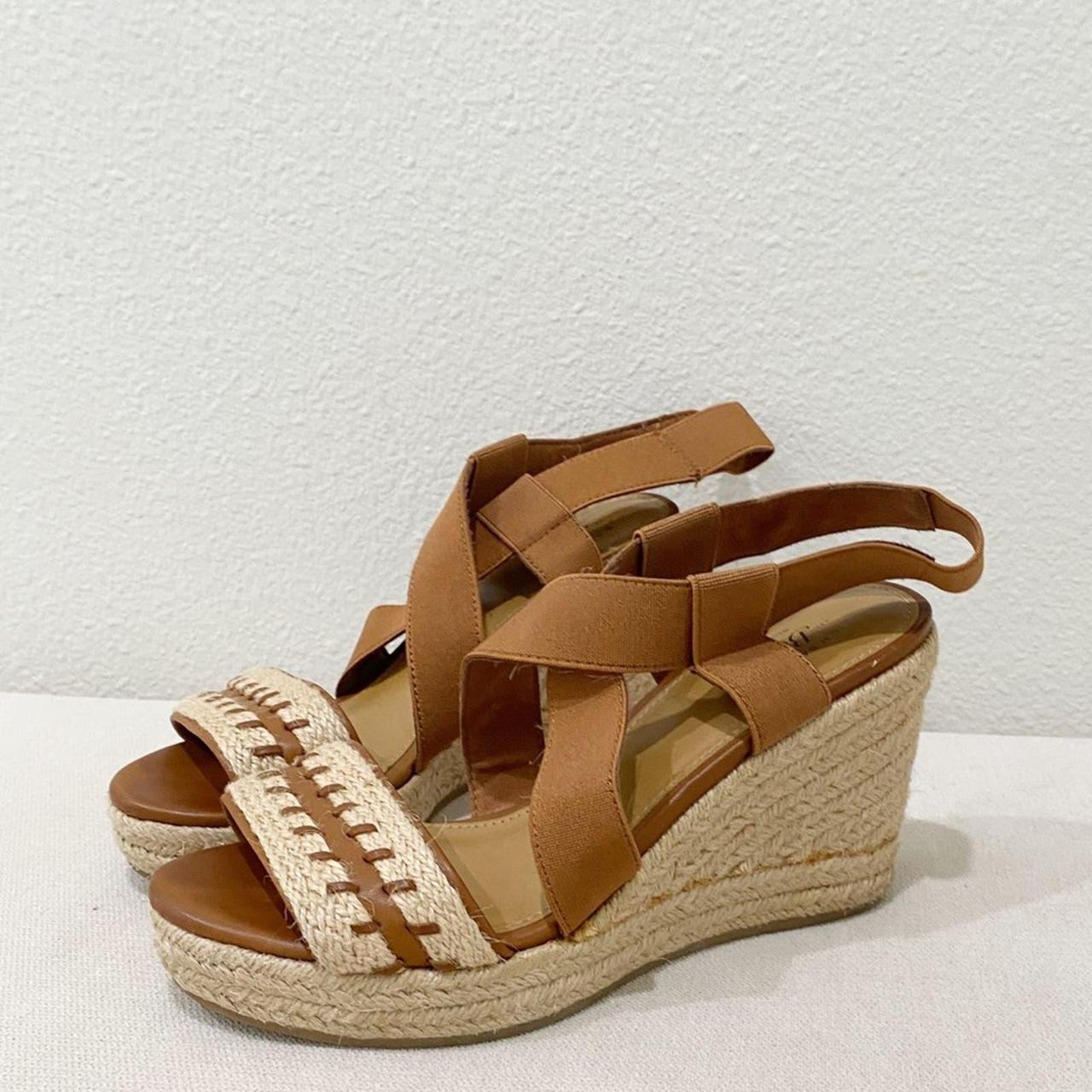 bass rope wedges size 6 brown size 6 brown good... - Depop