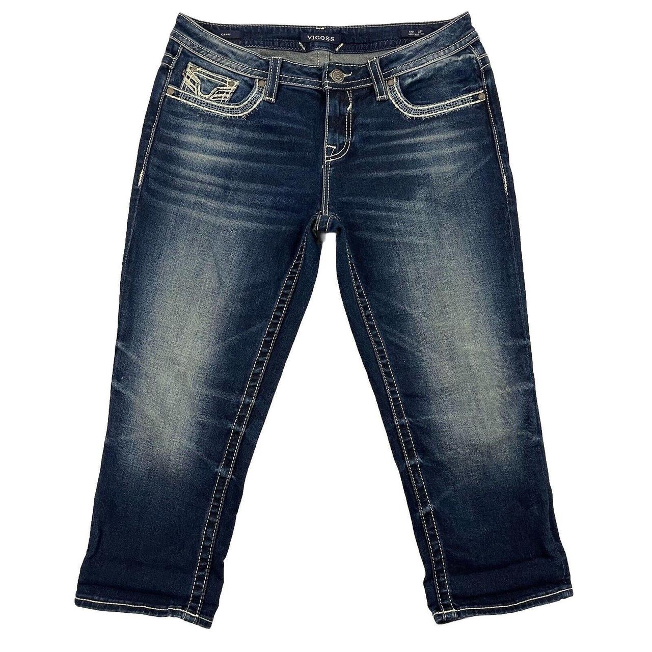 Vigoss Capri Jeans Womens Size 12 Blue Heritage Fit... - Depop