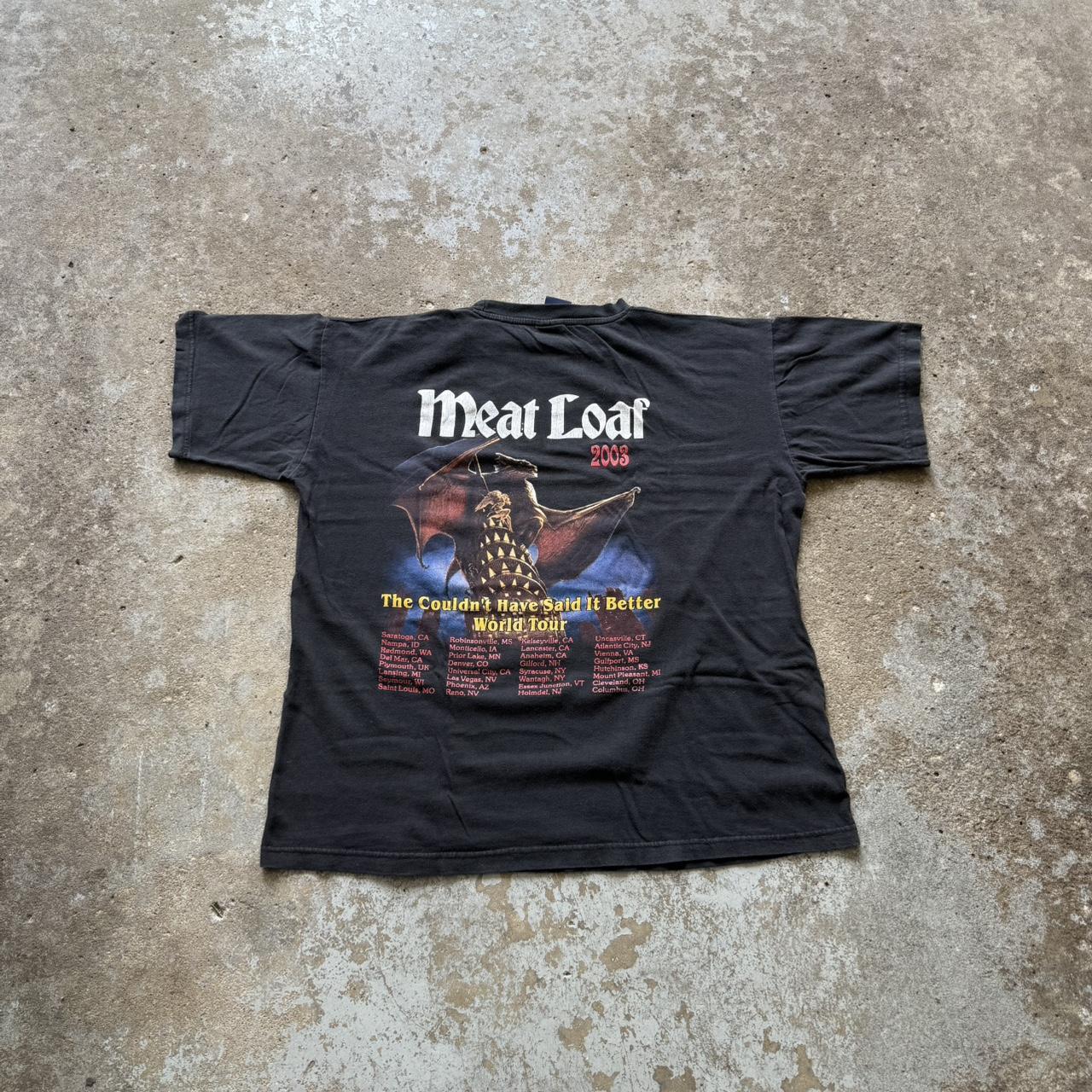 Vintage ‘03 Meatloaf Bat Out Of Hell Band Tee size... | Depop