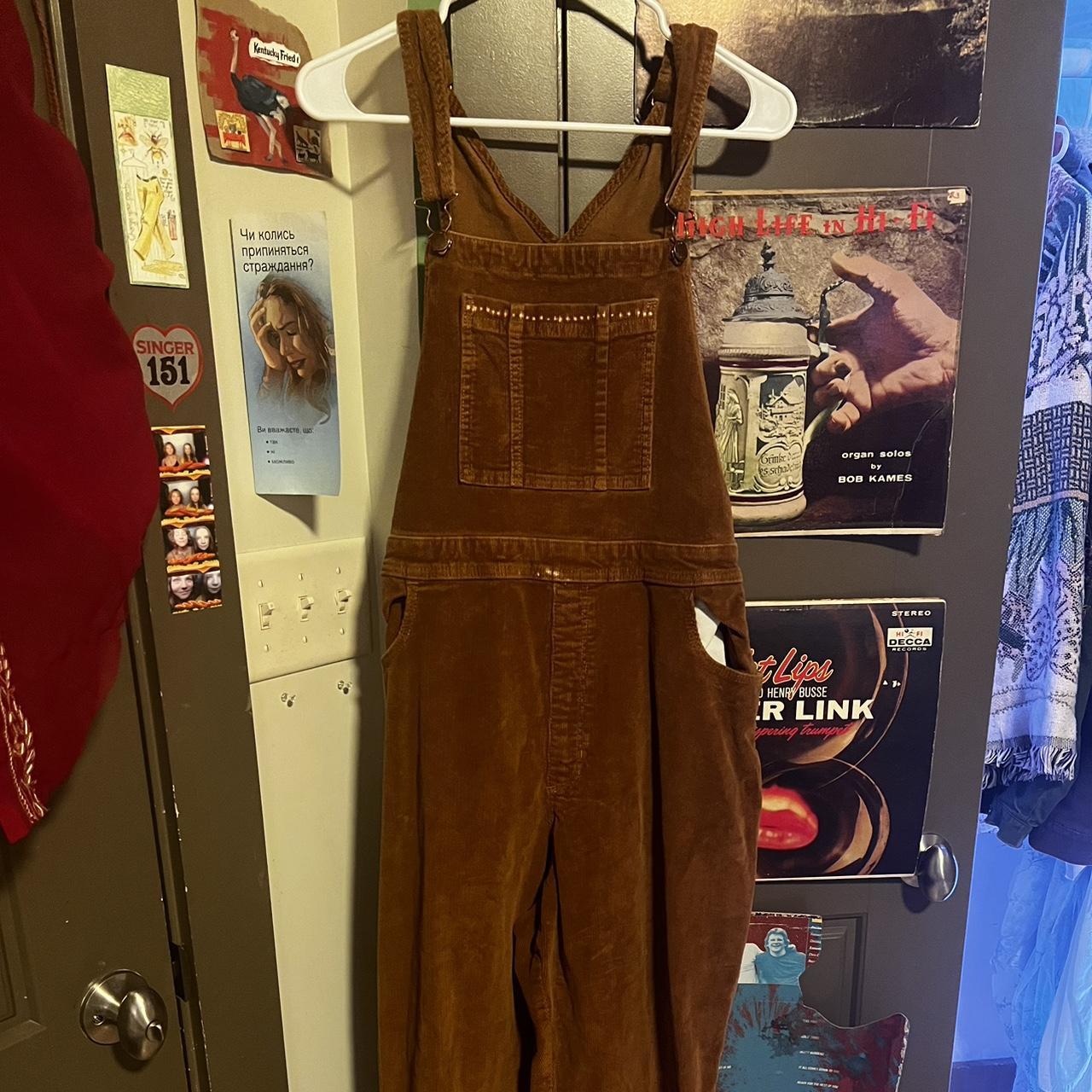 Corduroy overalls- size 18/34R - Depop