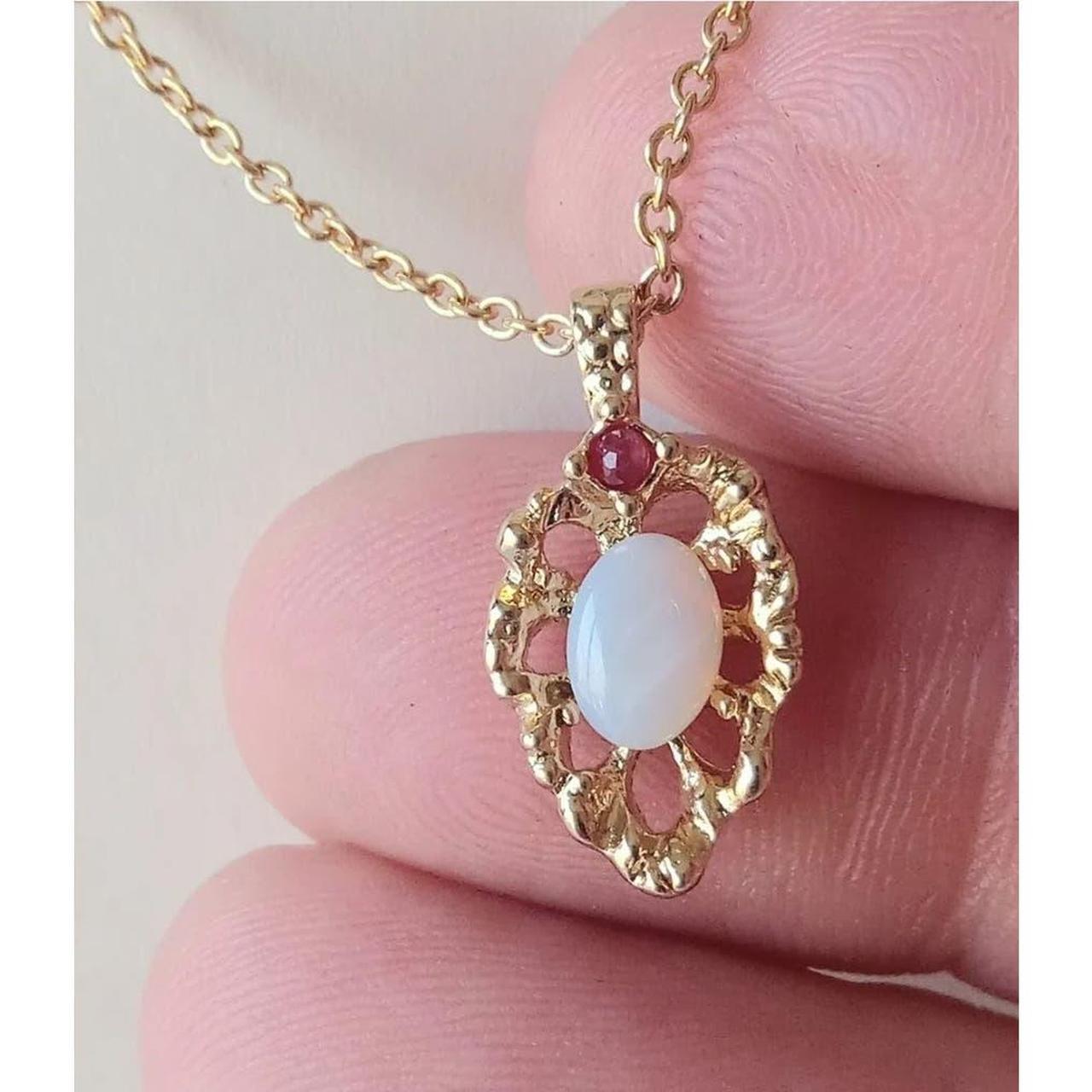NIB Vintage Van Doran genuine opal and ruby... - Depop