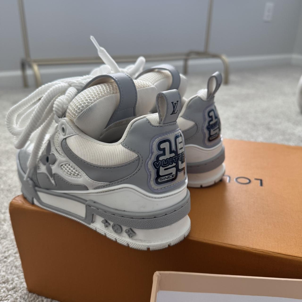 GREY LV SKATES size 37 (6.5/7) runs small worn... | Depop