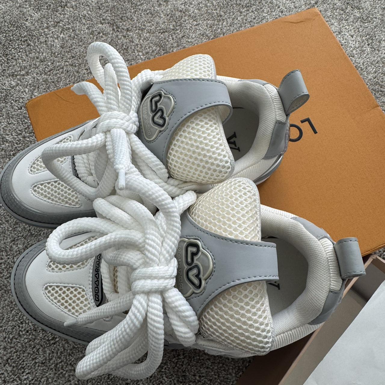 GREY LV SKATES size 37 (6.5/7) runs small worn... | Depop